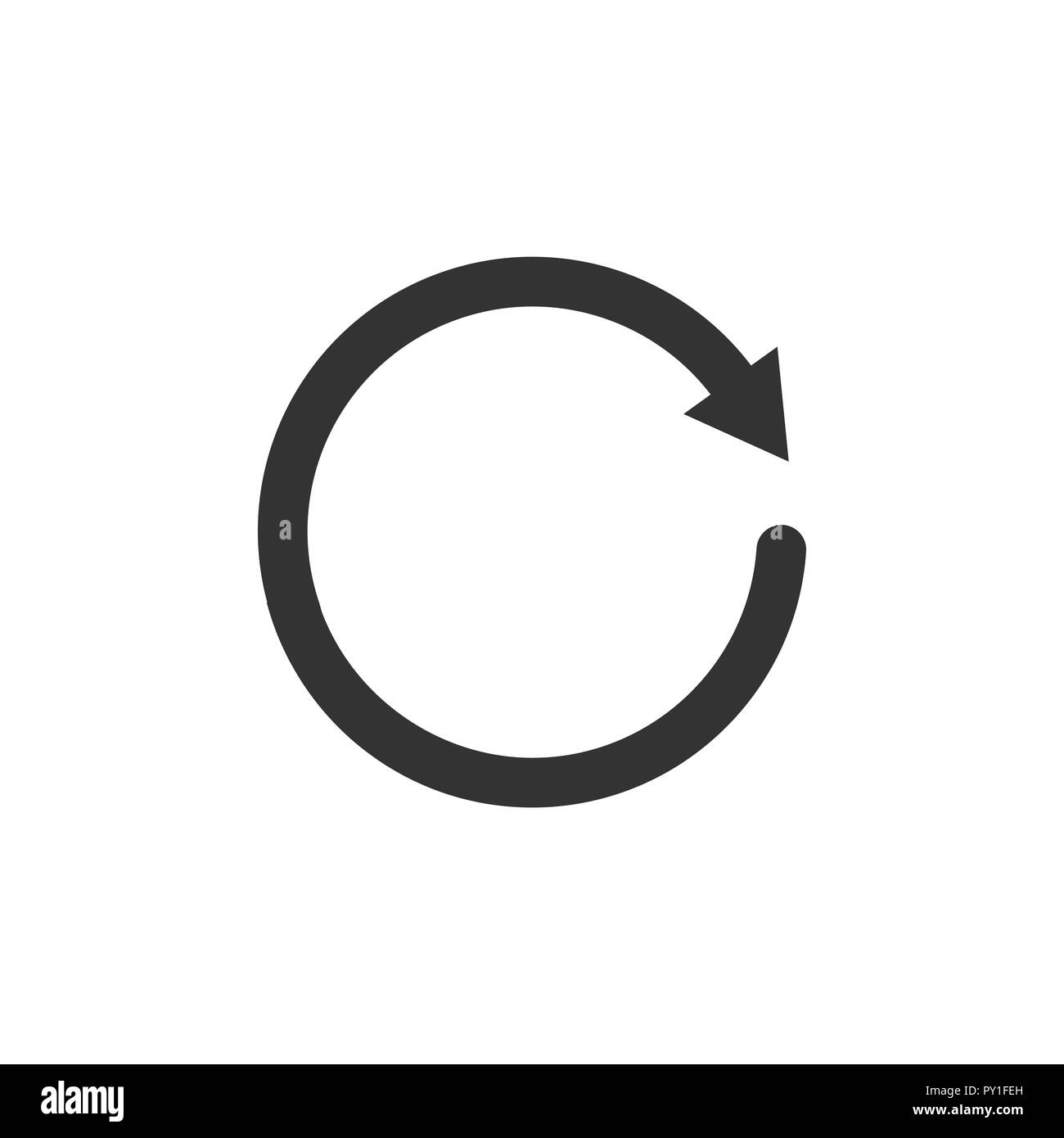 L'icône de flèche de cercle. Illustration vectorielle, modèle plat ...