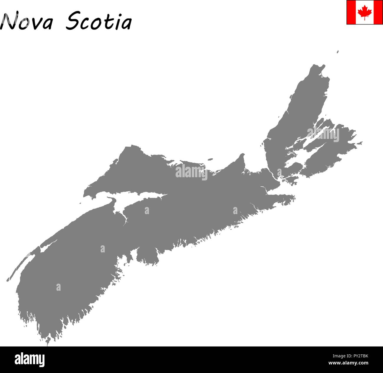 Carte administrative du nouvelle ecosse Banque d'images vectorielles ...