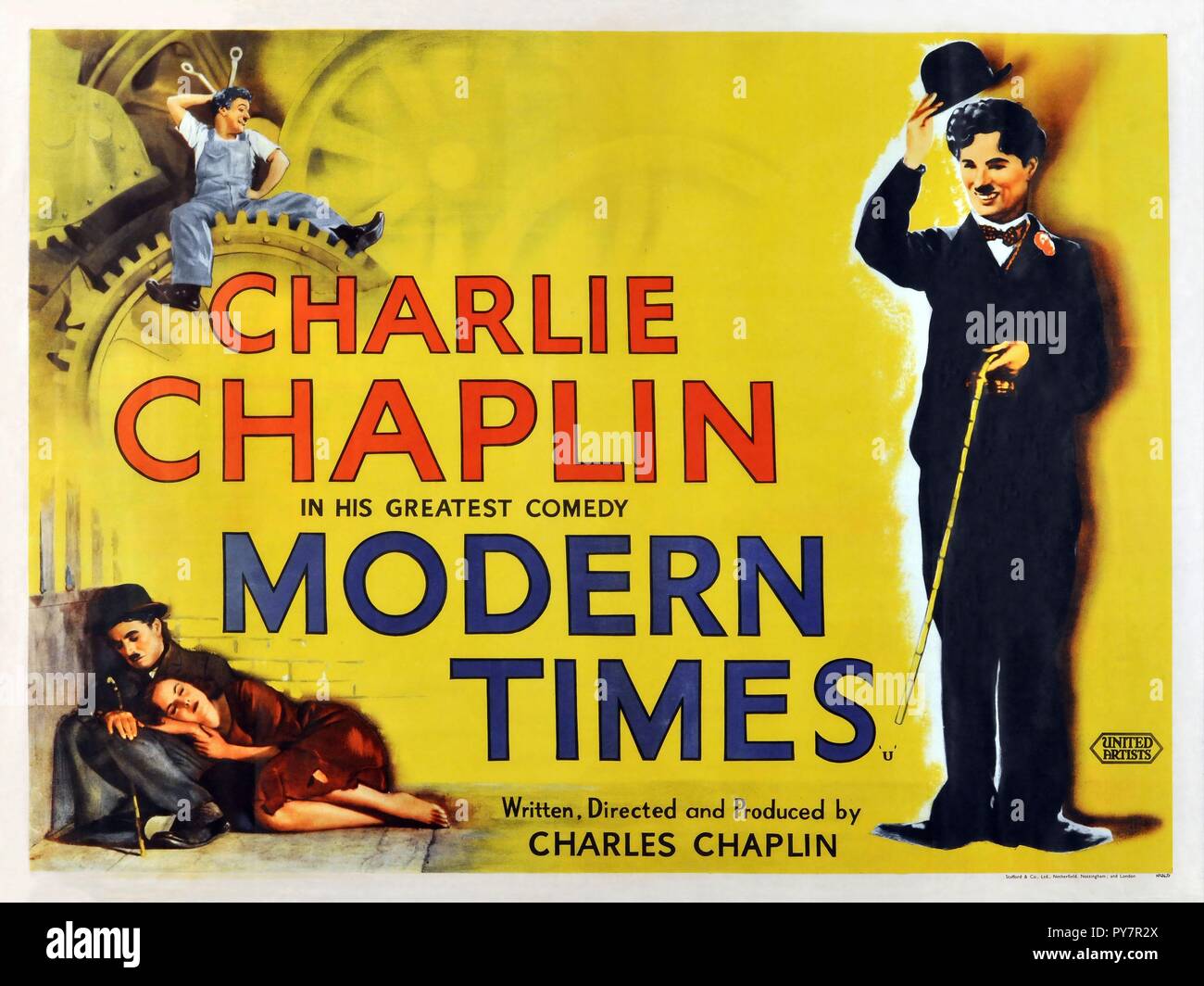 Charlie chaplin modern times poster Banque de photographies et d’images ...