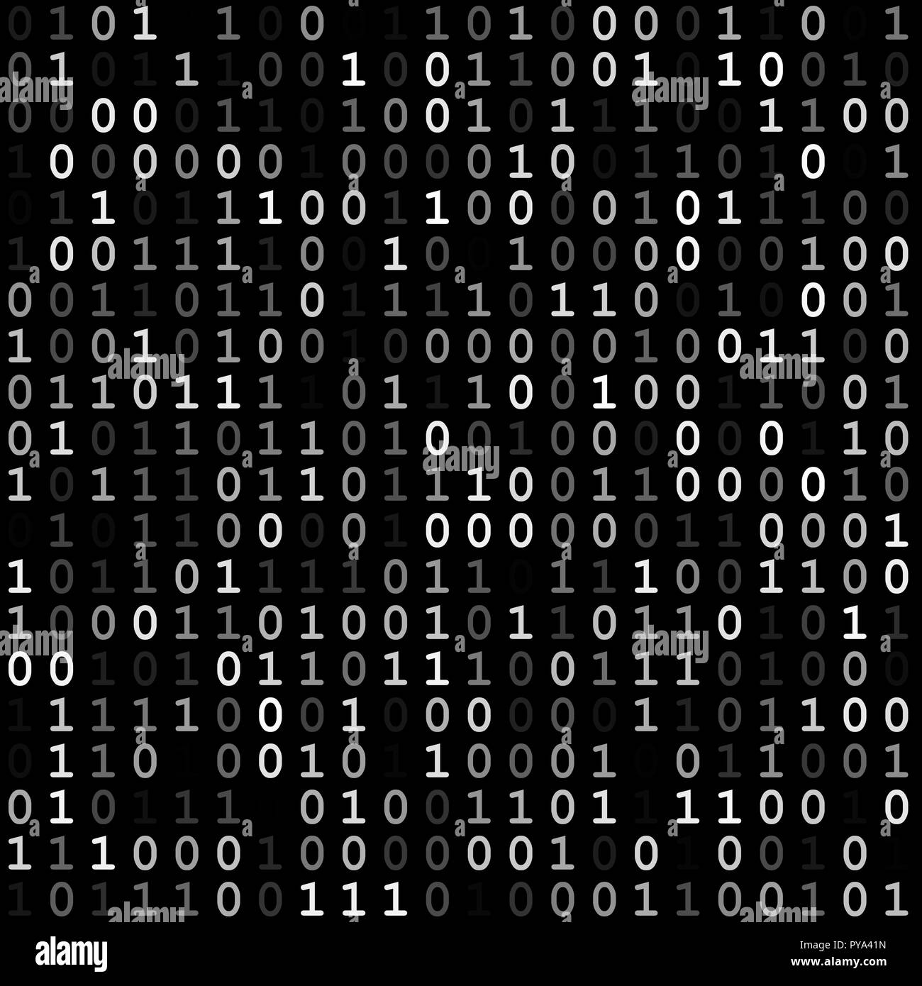 Binary code screen Banque d'images vectorielles - Alamy
