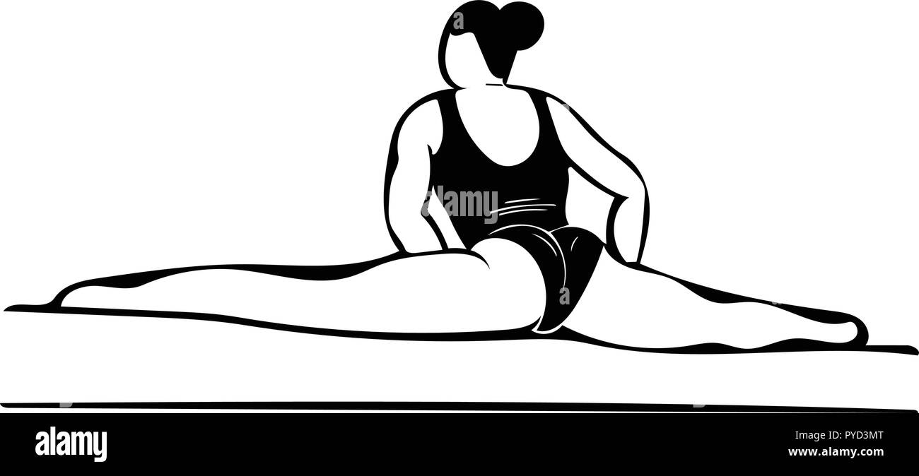 Gymnastique Artistique Noir Et Blanc Banque De Photographies Et D