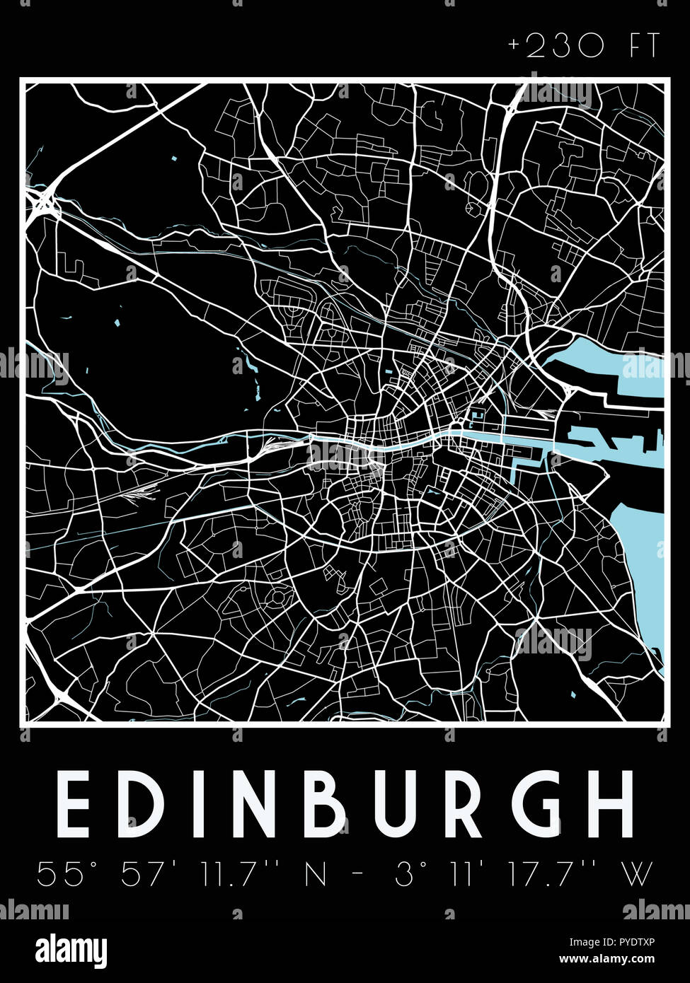 Edinburgh Map Banque d'image et photos - Alamy