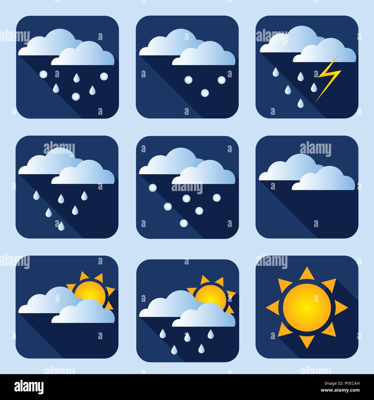 Icônes Météo Banque d'image et photos - Alamy