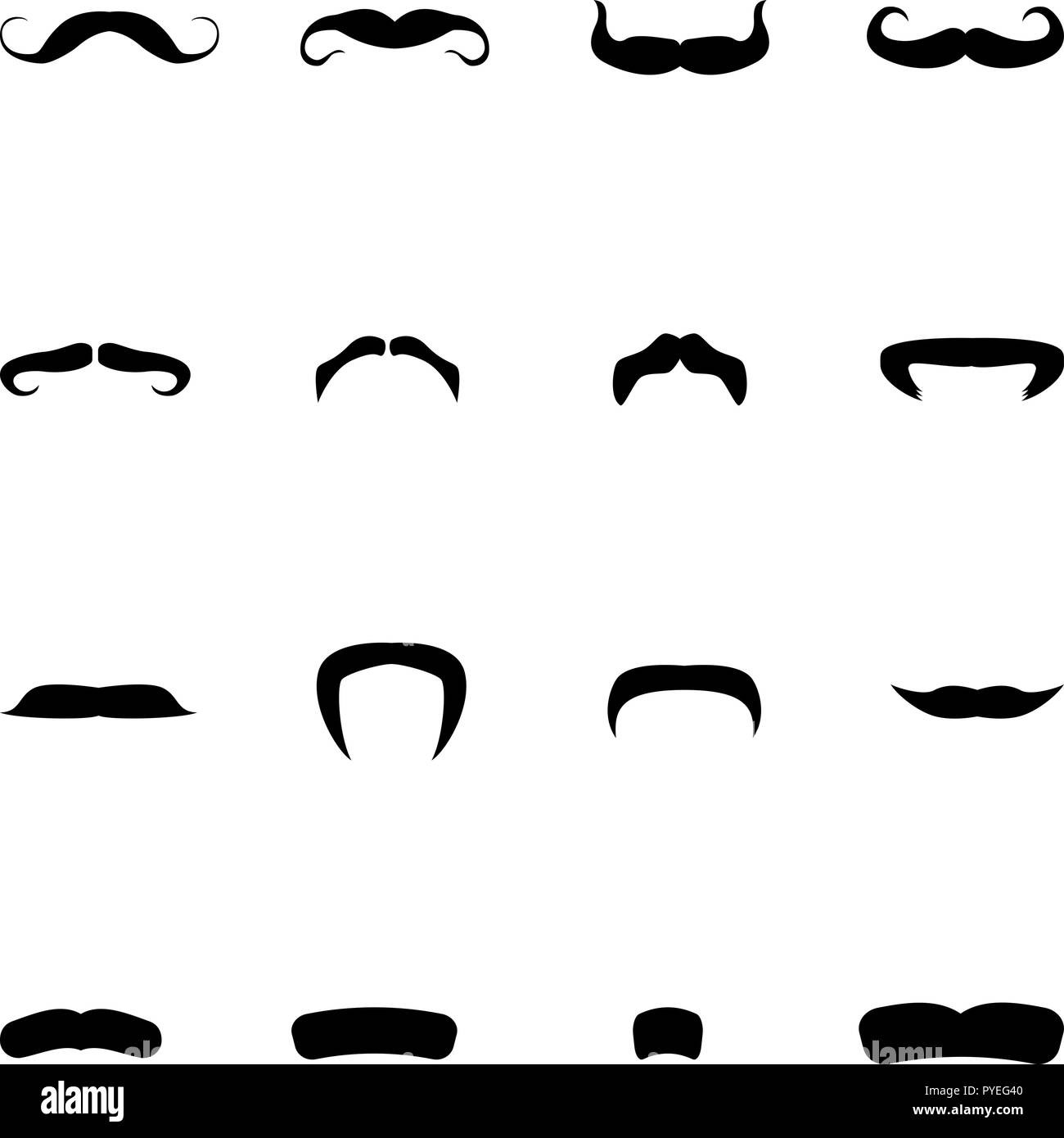 Différents types de moustaches Image Vectorielle Stock - Alamy