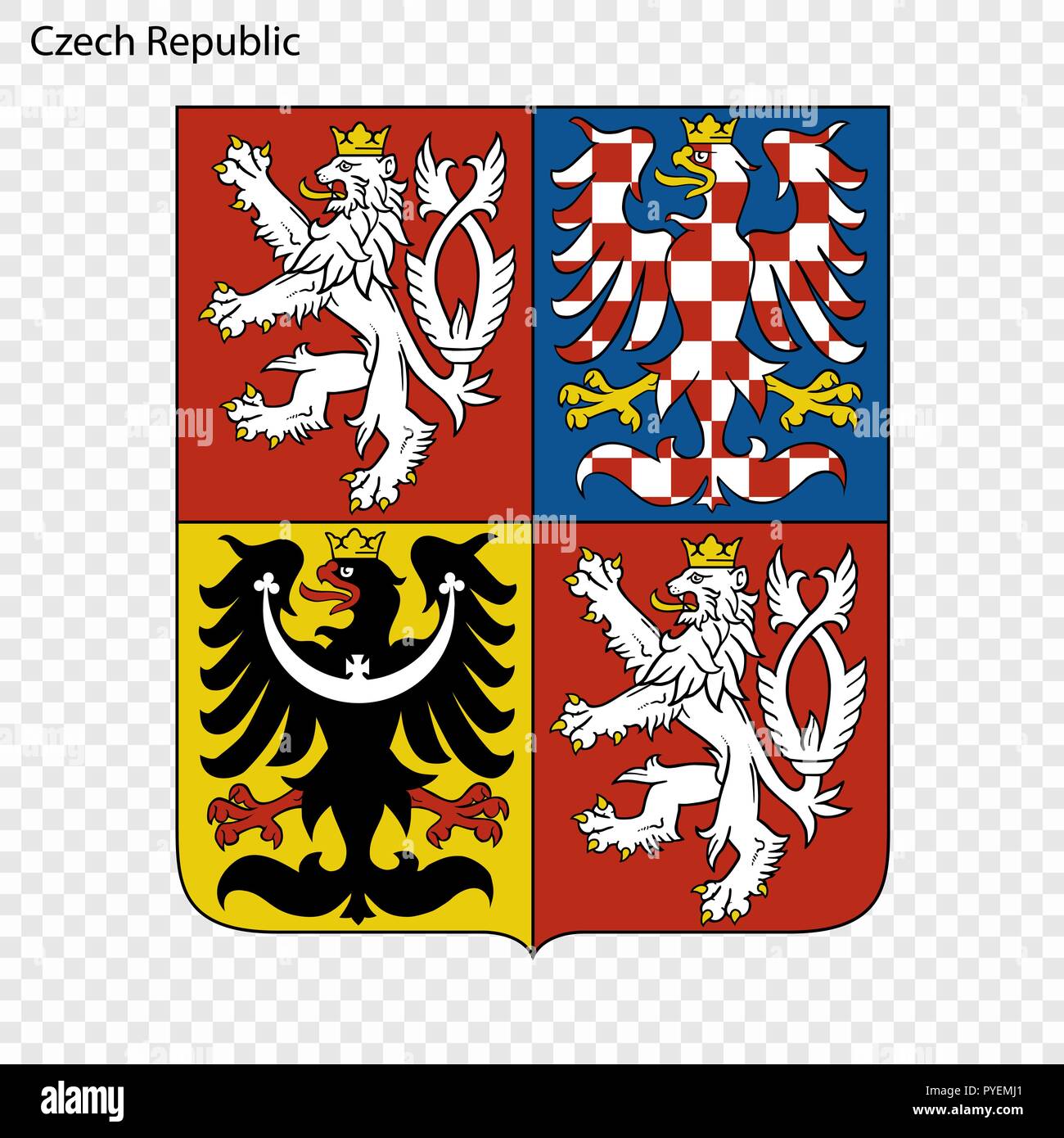 Symbole de la République tchèque. L'emblème national Image Vectorielle ...