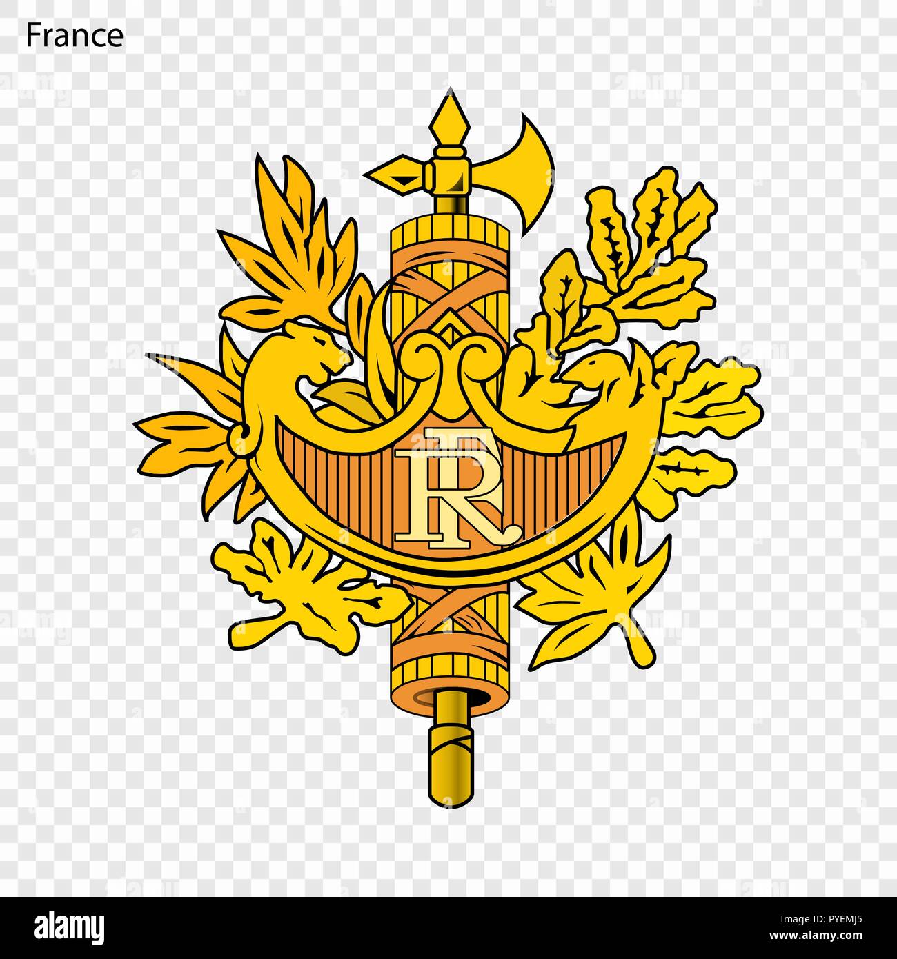 Symbole de la France. L'emblème national Image Vectorielle Stock - Alamy