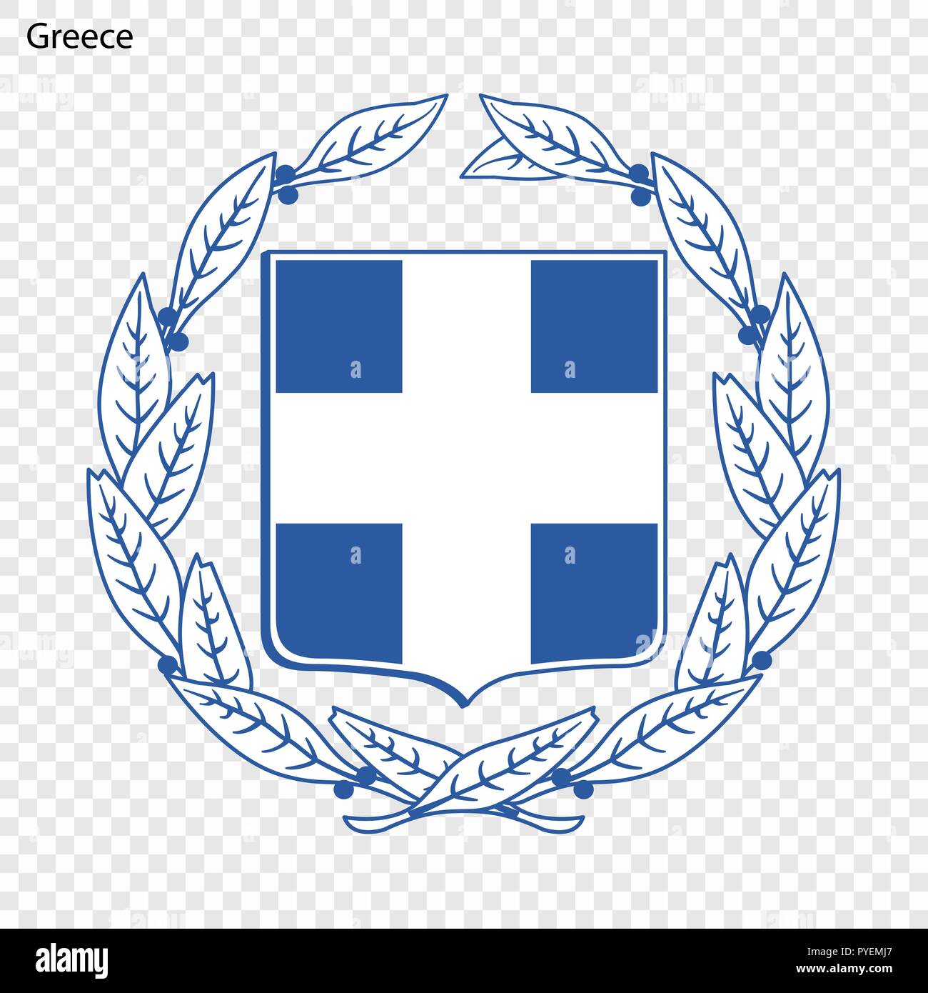 Symbole de la Grèce. L'emblème national Image Vectorielle Stock - Alamy