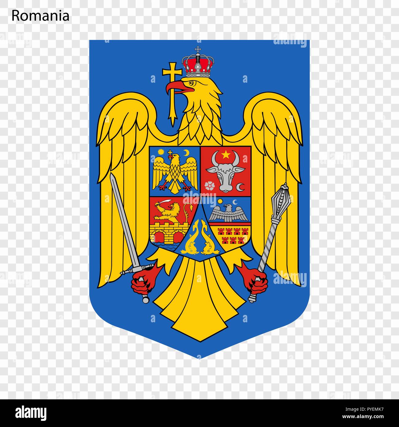 Symbole de la Roumanie. L'emblème national Image Vectorielle Stock - Alamy