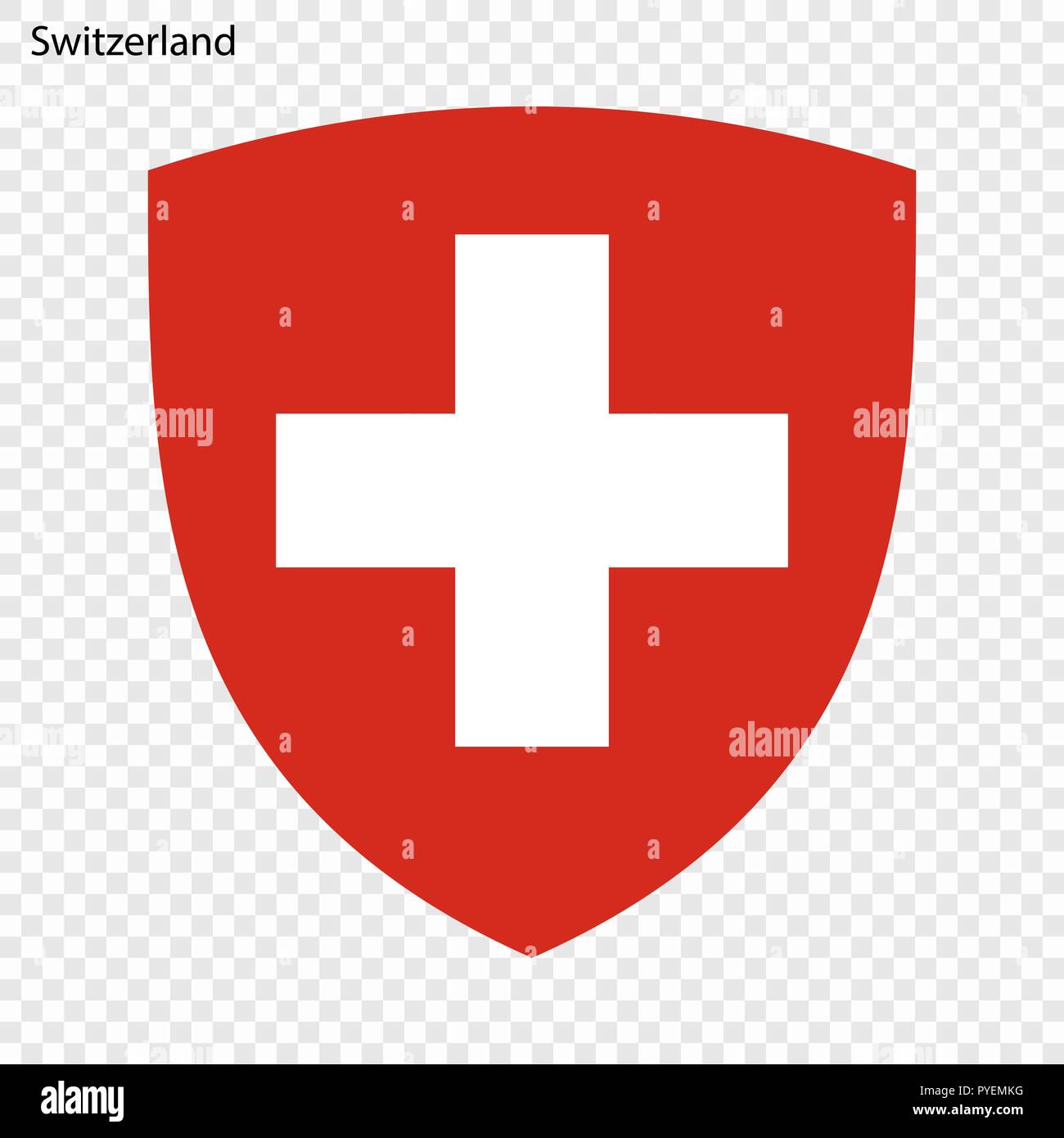 Symbole de la Suisse. L'emblème national Image Vectorielle Stock - Alamy