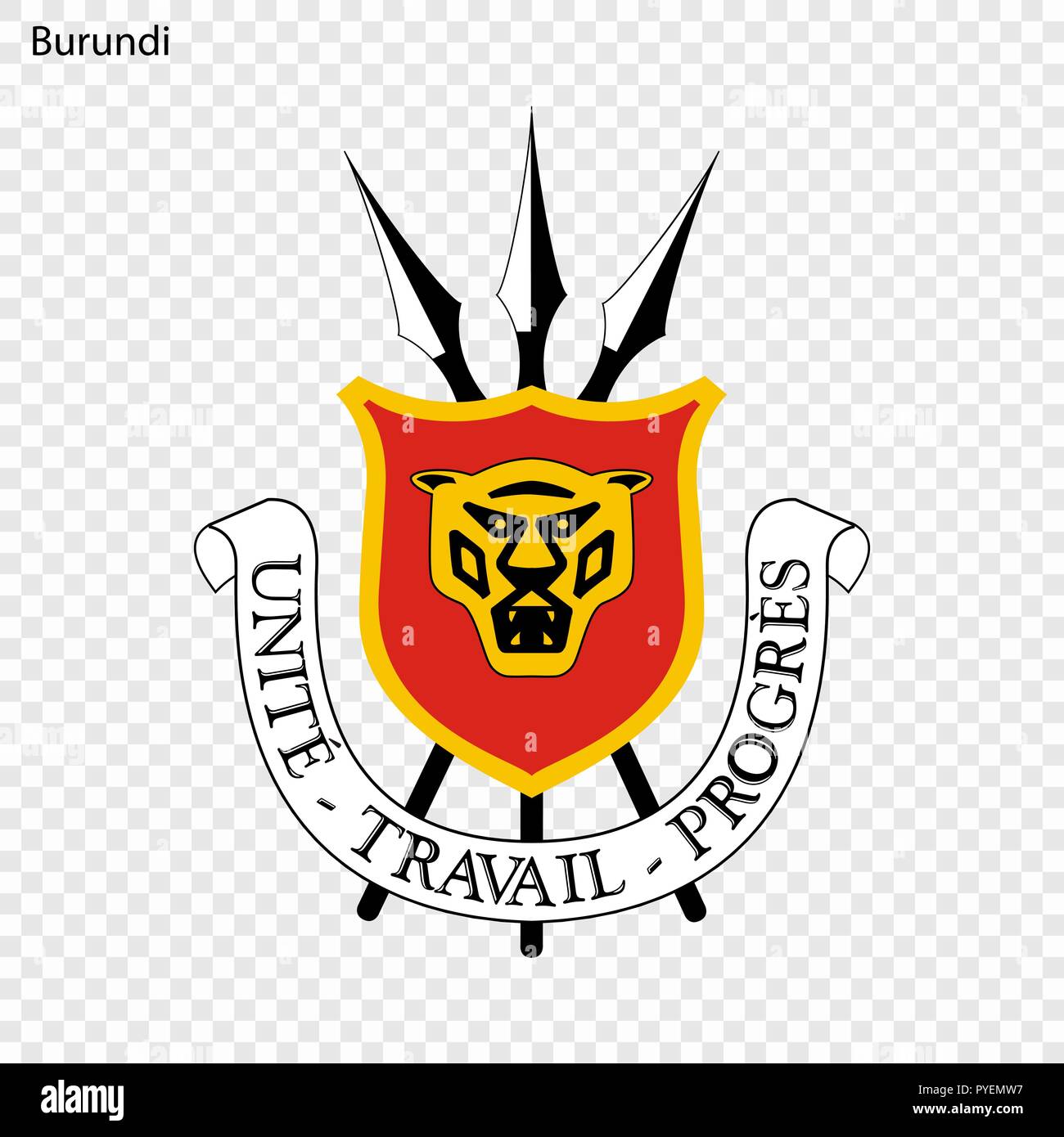 Symbole du Burundi. L'emblème national Image Vectorielle Stock - Alamy