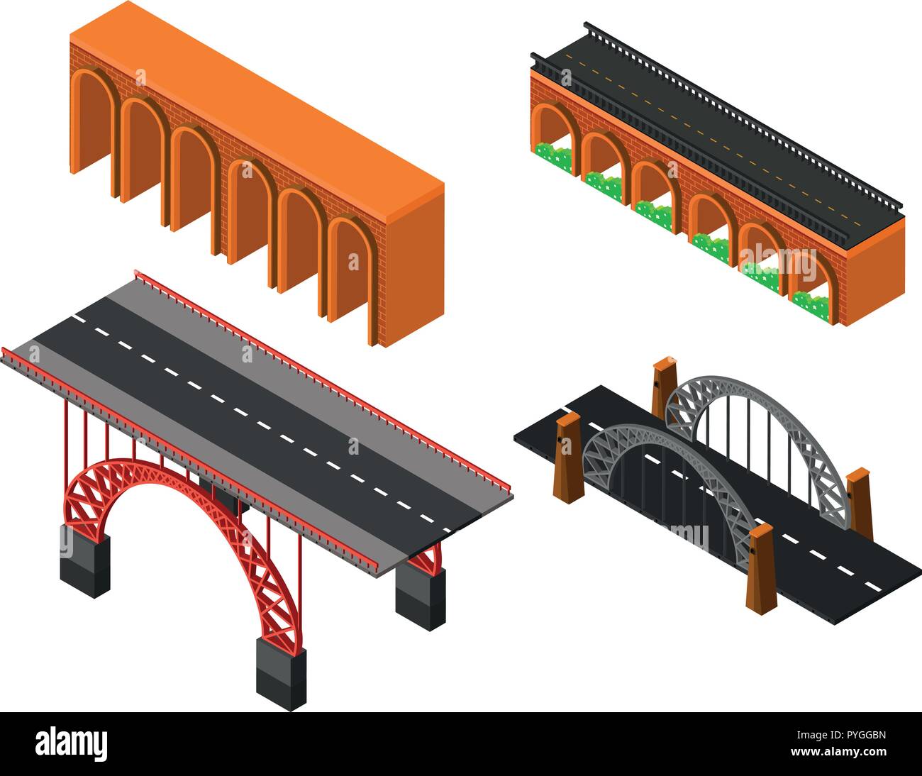 Différents modèles de ponts illustration Image Vectorielle Stock - Alamy