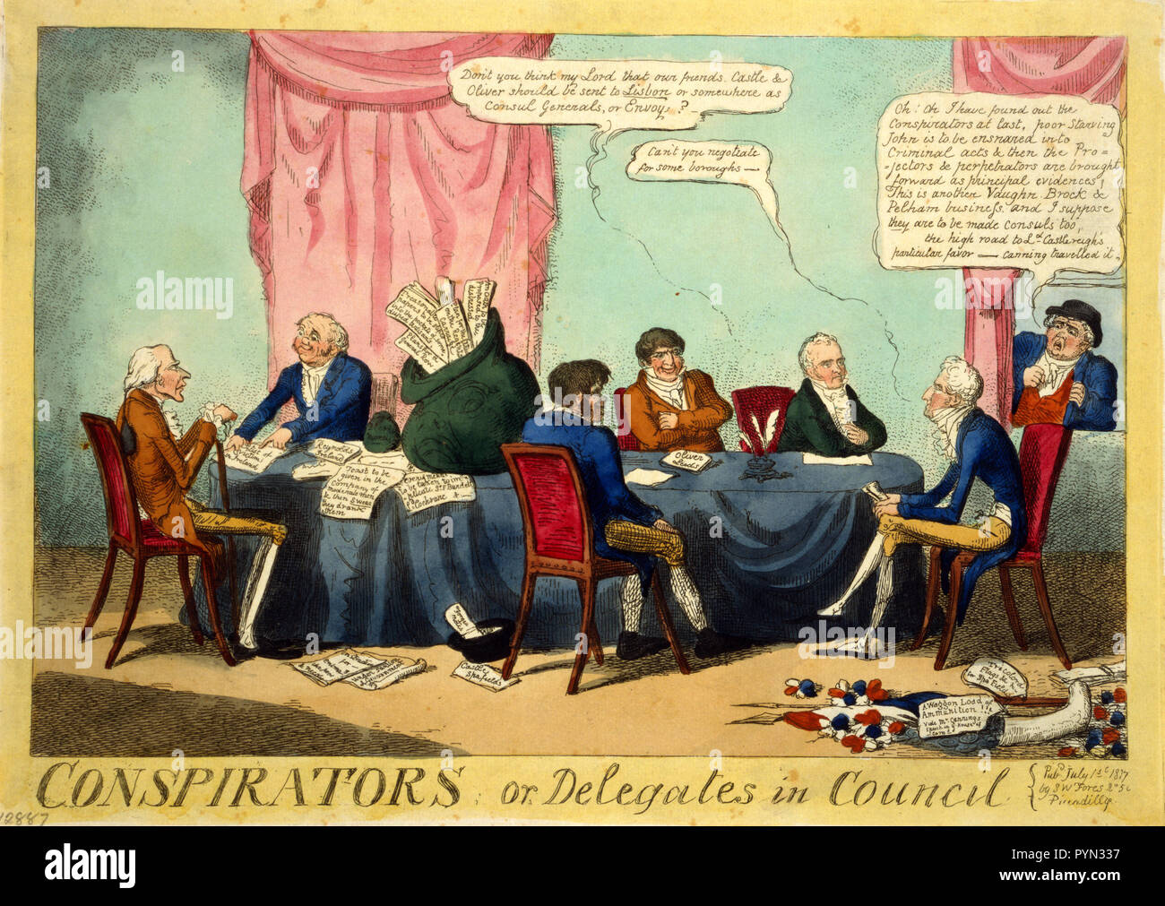 Dessin animé britannique des années 1800 Banque de photographies et d ...