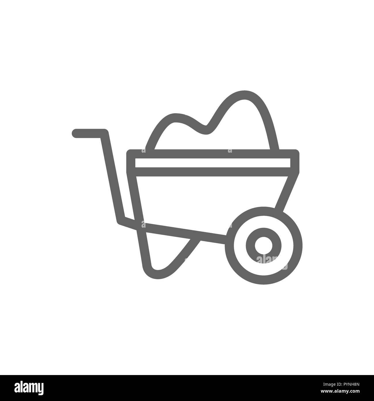L'icône de la ligne brouette simple. Signe et symbole illustration ...