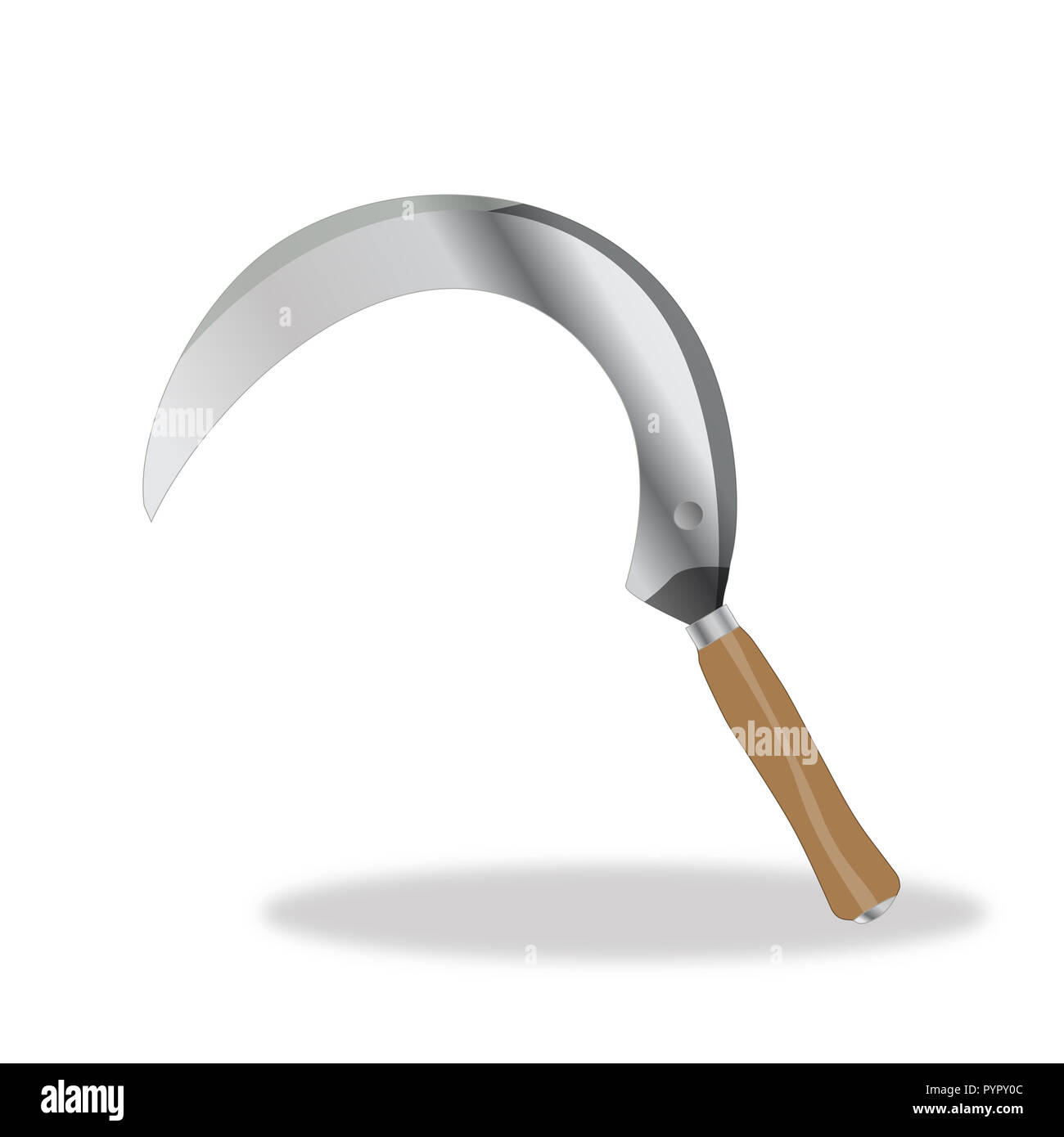Avec une faucille métal poignée en bois Symbole Vecteur Icône concevoir ...