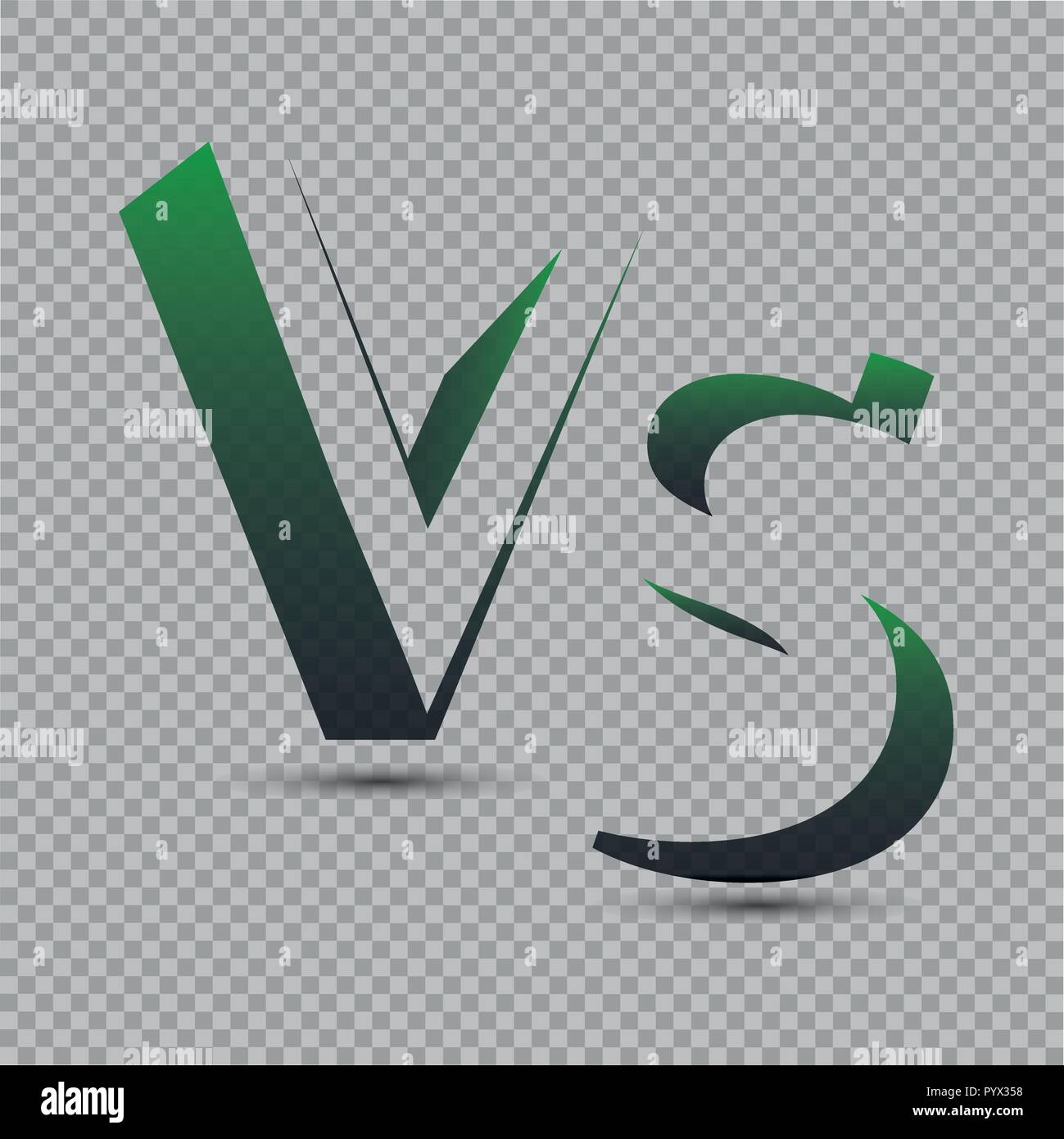 Par rapport au logo. VS Vector Illustration des lettres. L'icône de la ...