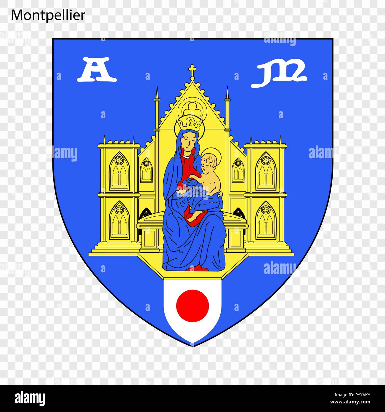 Emblème de Montpellier. Ville de France. Vector illustration Image Vectorielle Stock - Alamy