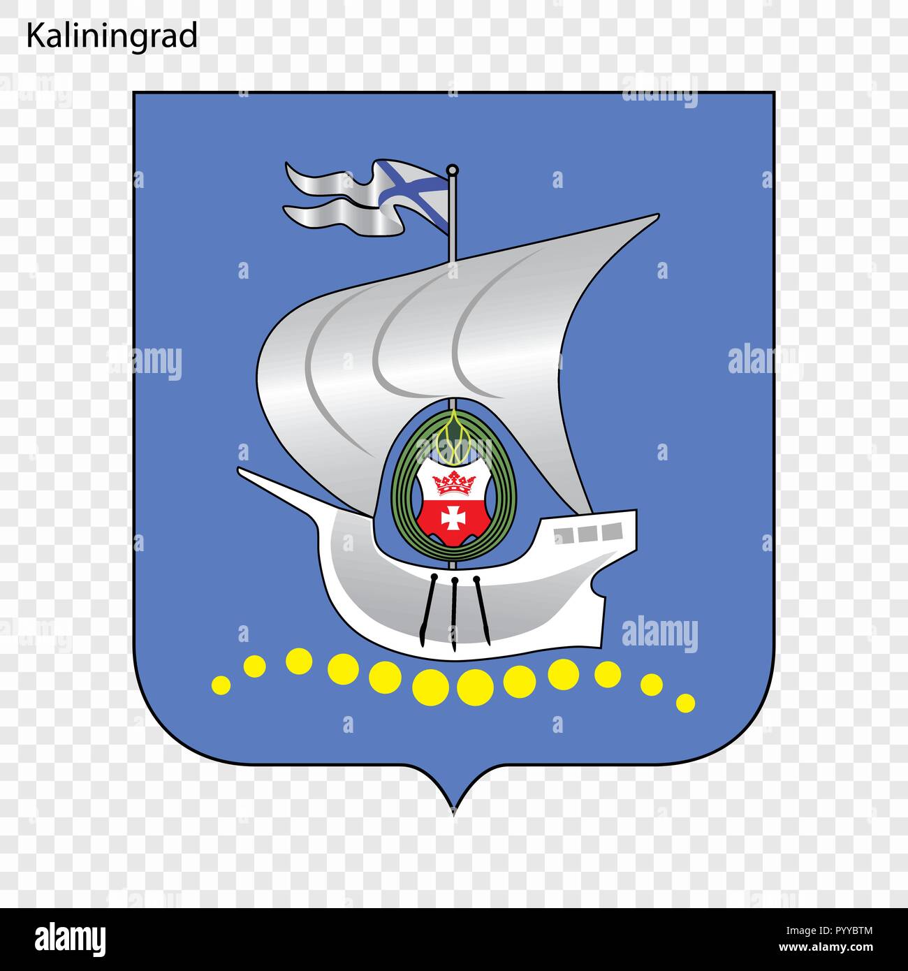 Drapeau de kaliningrad Banque d'images vectorielles - Alamy