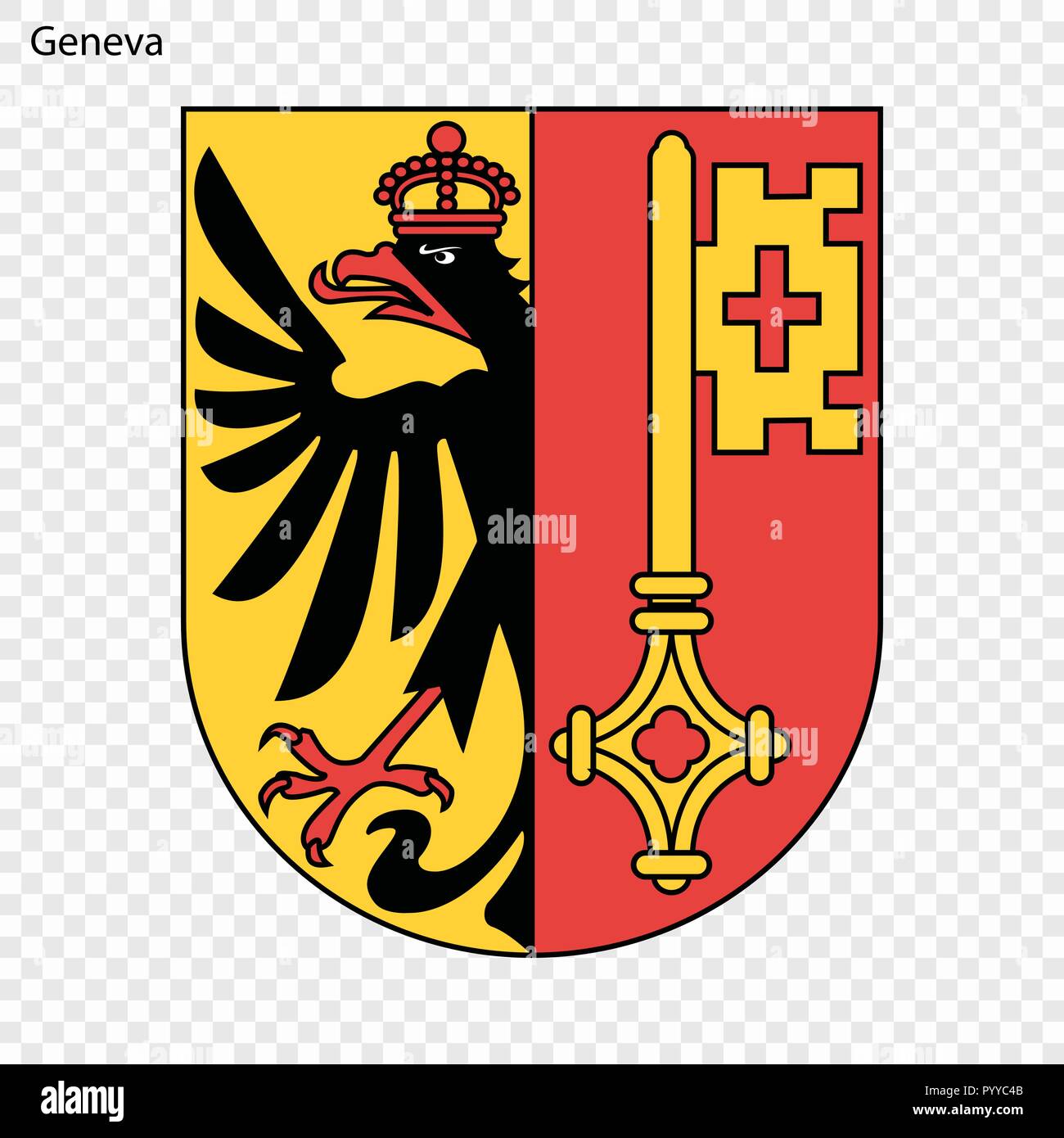 Emblème de Genève. Ville de la Suisse. Vector illustration Image ...