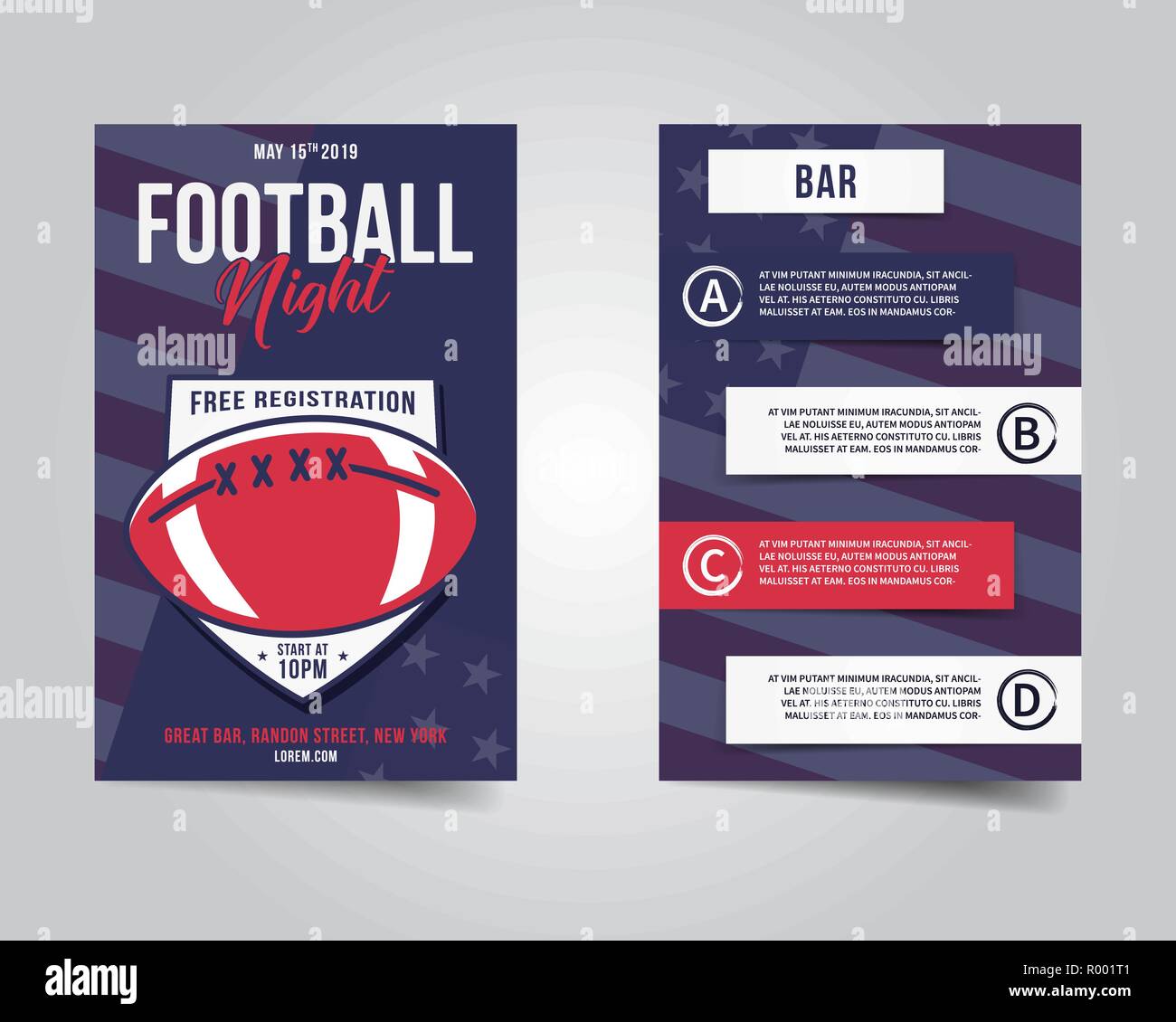 Football match invitation poster flyer Banque de photographies et d ...