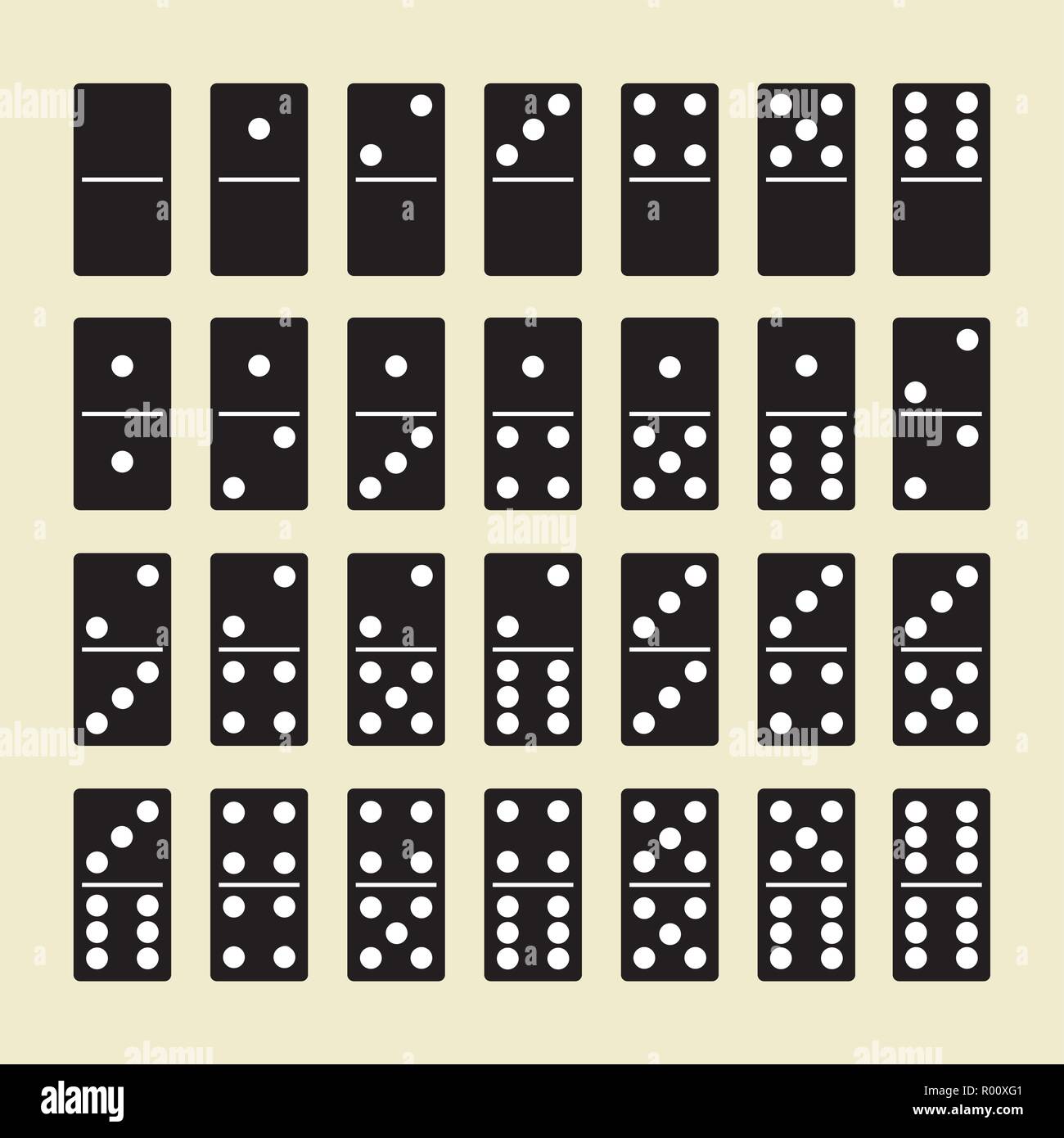 28 dominos Banque d'images vectorielles - Alamy