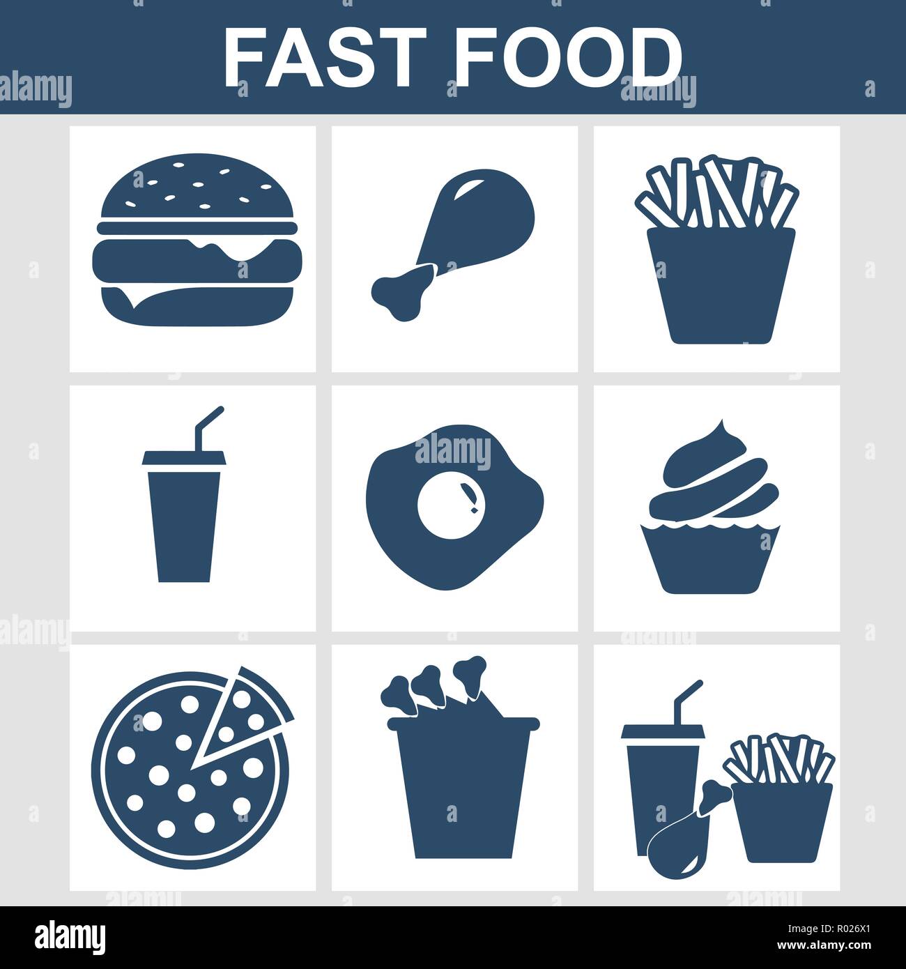 French fries fast food pictogram Banque de photographies et d’images à ...