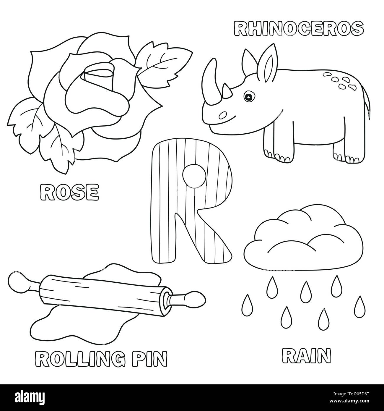 Lettre de l'alphabet avec les lettres de l'alphabet - R. livre à ...