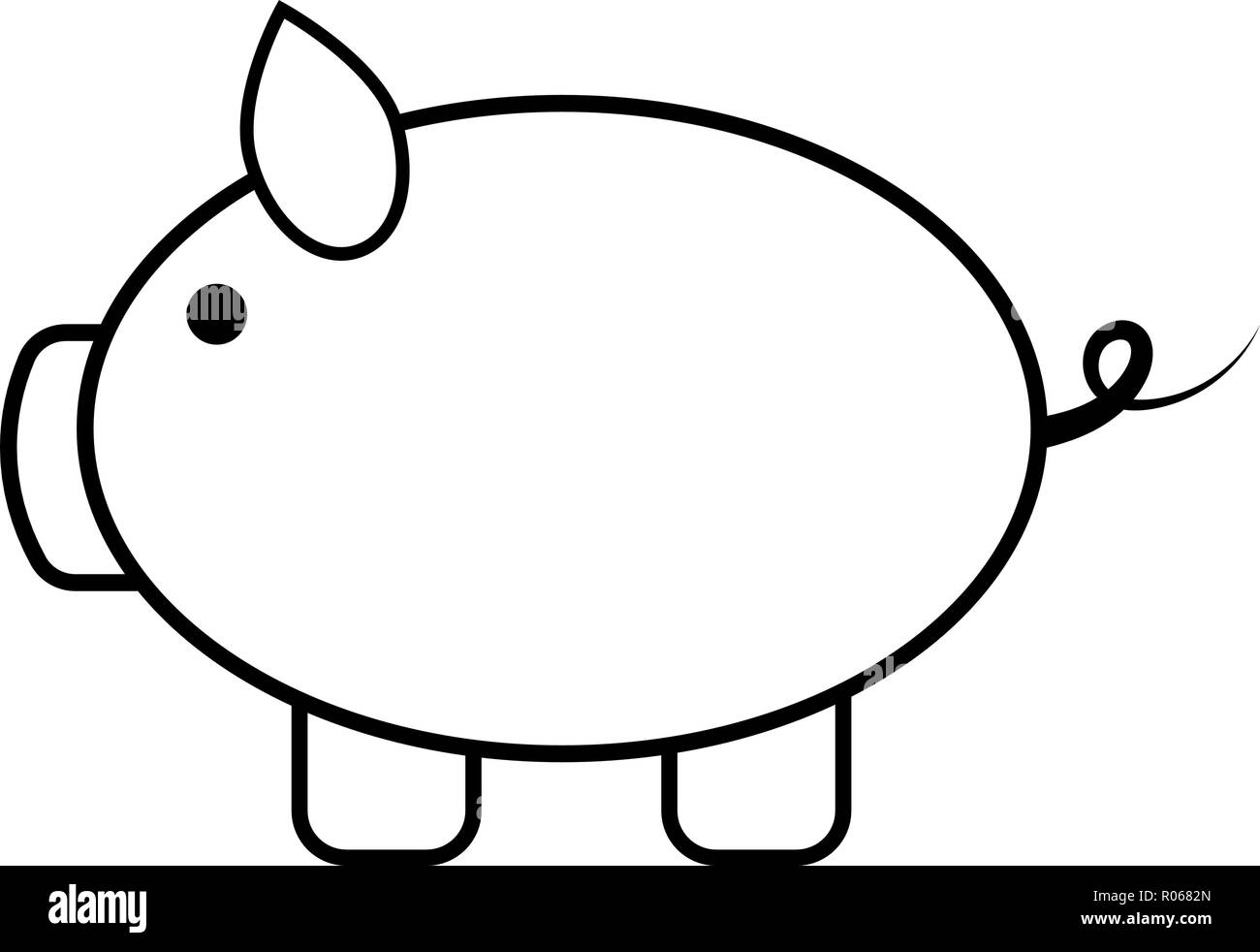 L'icône de porc. Vector illustration. Modèle pour votre conception ...