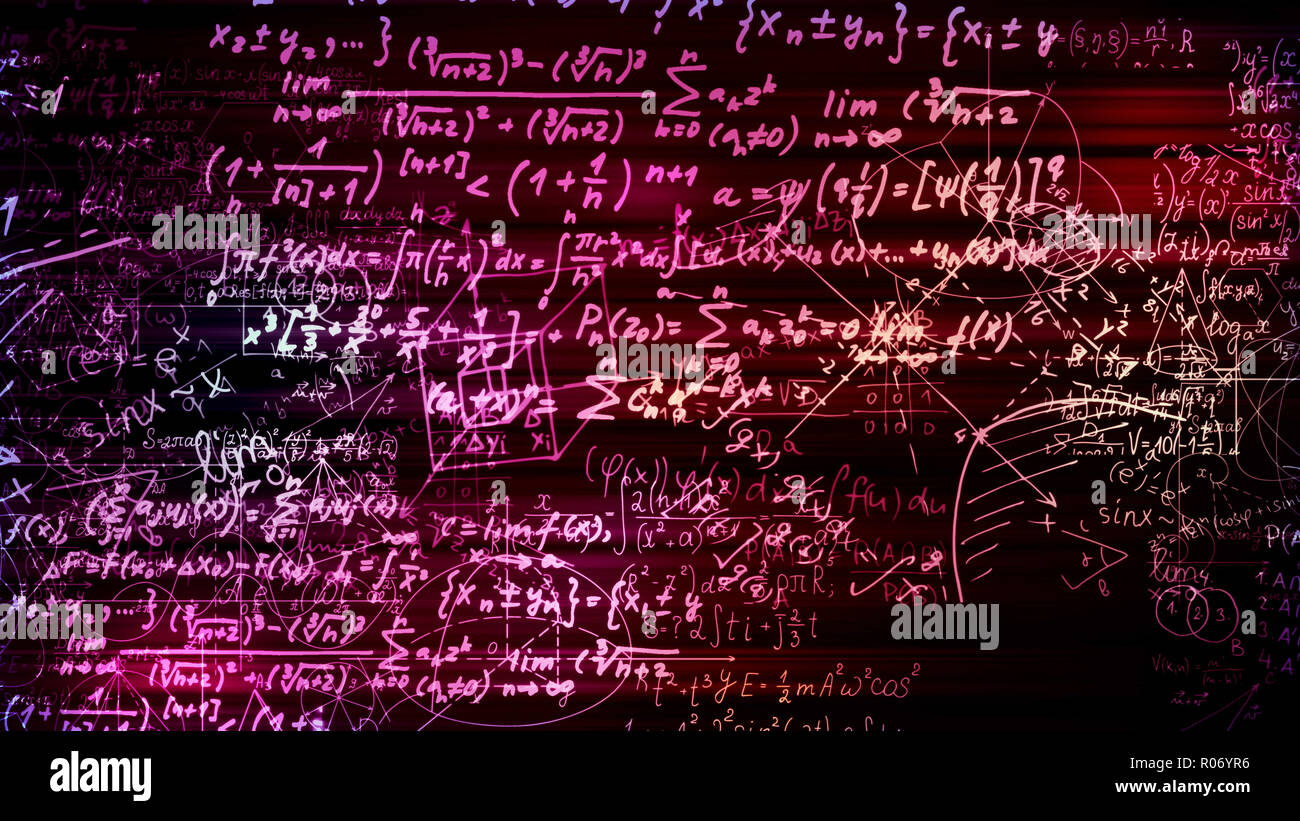 Le rendu 3D abstract blocs de formules mathématiques qui sont dans l ...