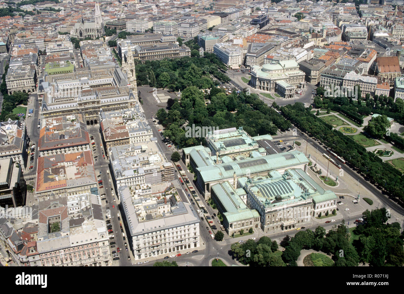 Wien luftbild ringstraße vienna aerial Banque de photographies et d ...