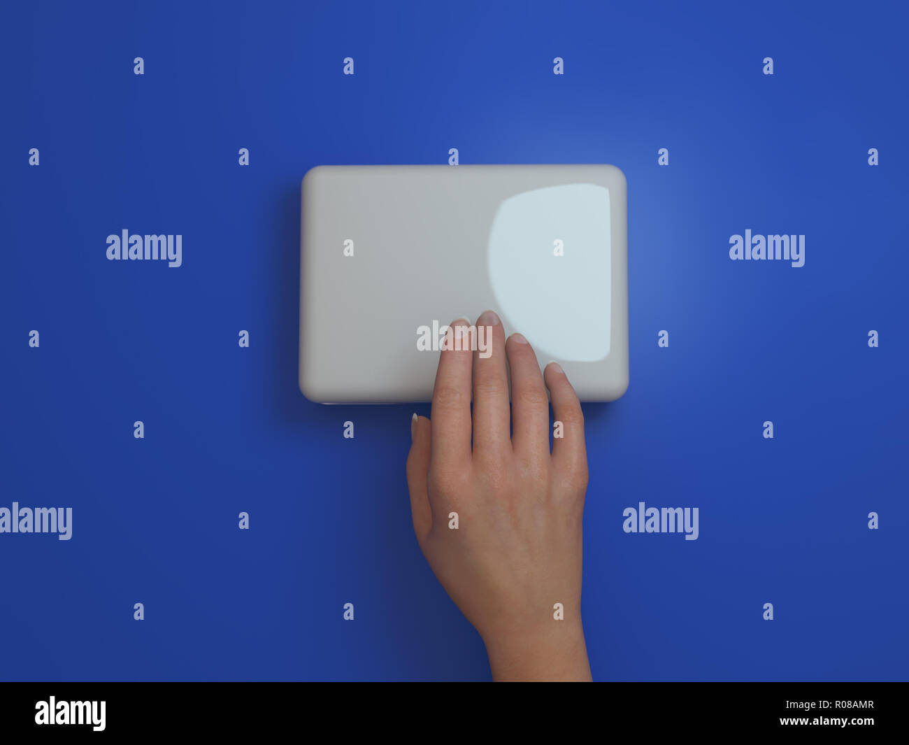 Doigt sur le concept du bouton Banque de photographies et d’images à ...