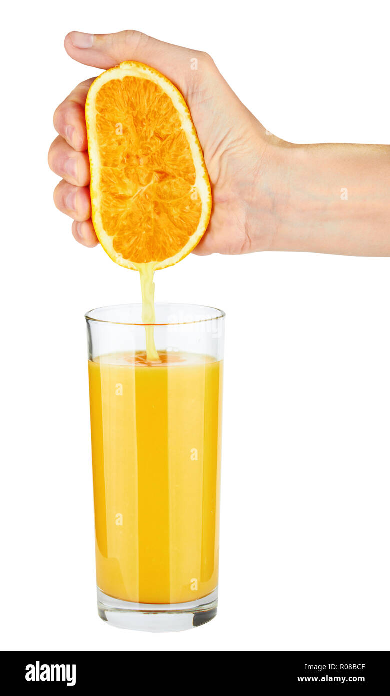 Orange juice drop from orange Banque de photographies et d’images à ...