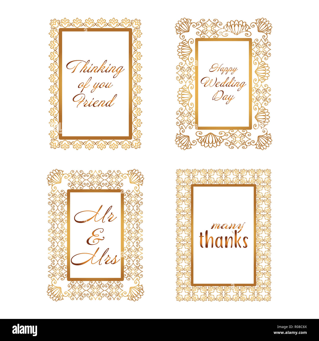 Bordure en dentelle coupe laser photo Frames - Album Art square gold ...