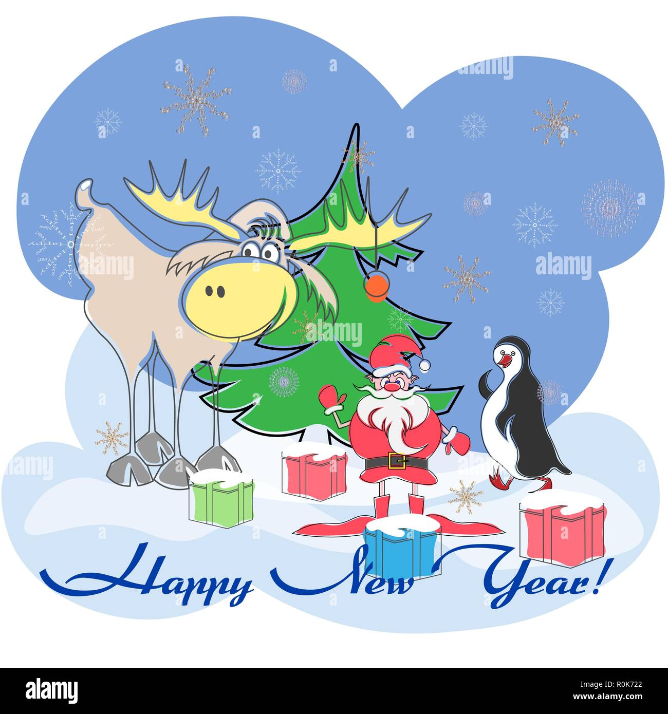 Mignon wapiti Banque d'images vectorielles - Alamy