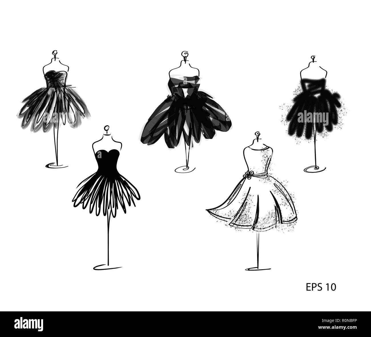 Jeu de mannequin sur mesure l'icône de mode sur fond blanc. Atelier ...