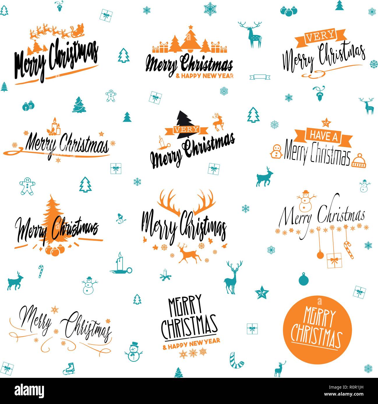 Logo noel Banque d'images vectorielles - Alamy