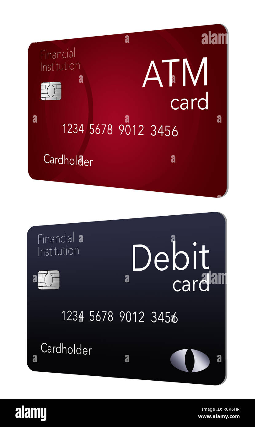 Voici une carte ATM qui est illustré avec une carte de débit qui est ...