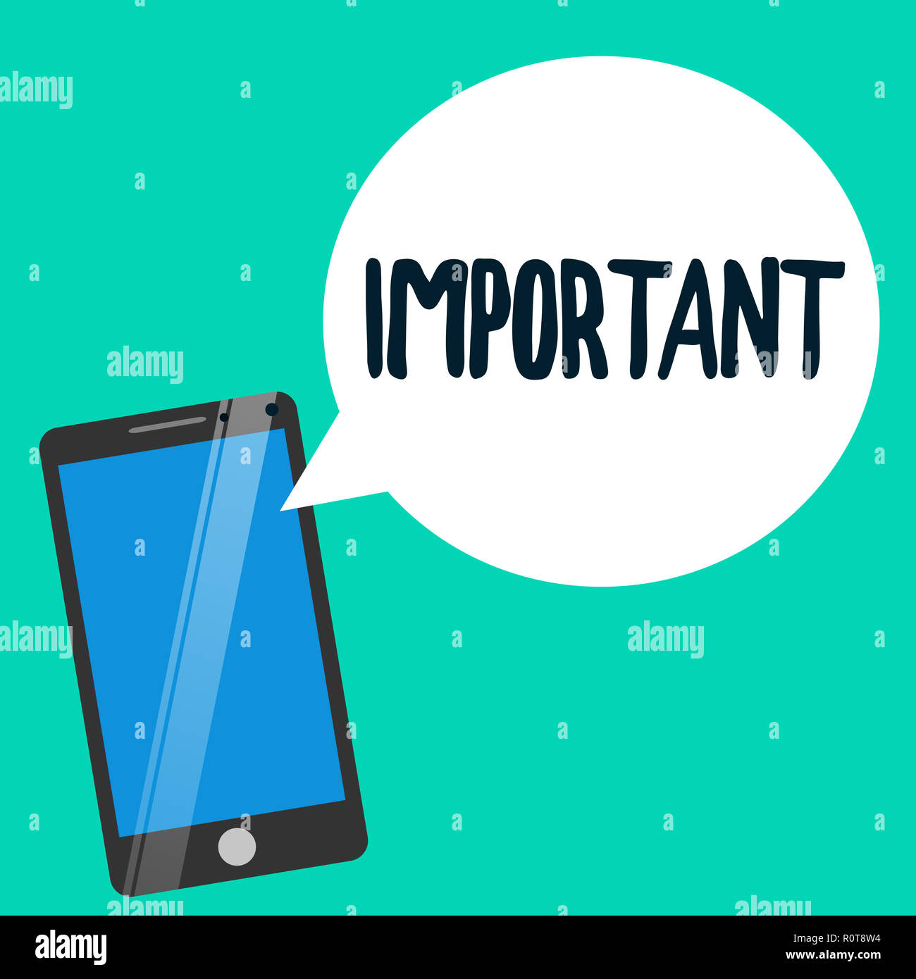 Mot écrire un texte important. Concept d'affaires pour une grande ...