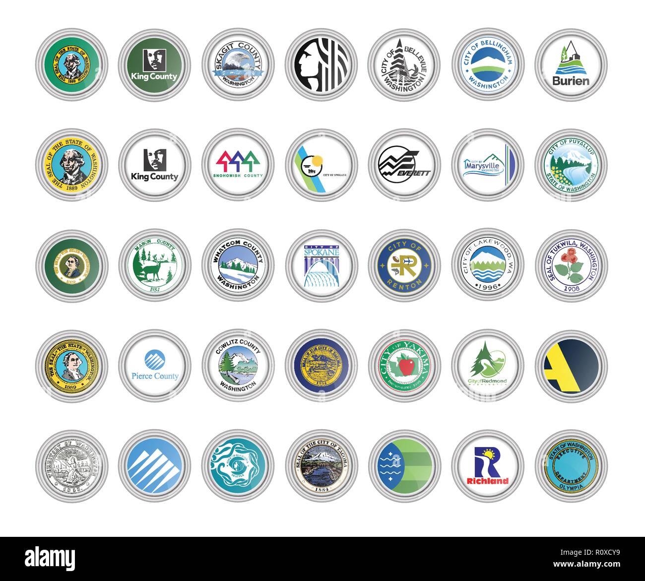 Simbolo dello stato di washington Banque d'images vectorielles - Alamy