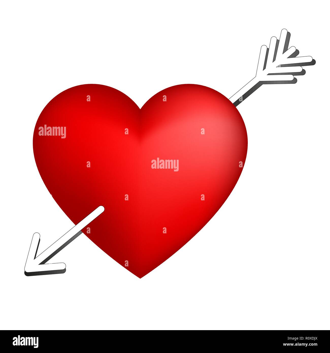 Coeur transpercé par la flèche Banque d'images vectorielles - Page 2 ...