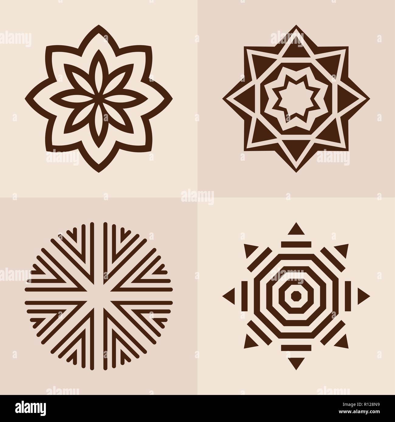 Résumé des formes géométriques symétriques, symboles pour votre ...