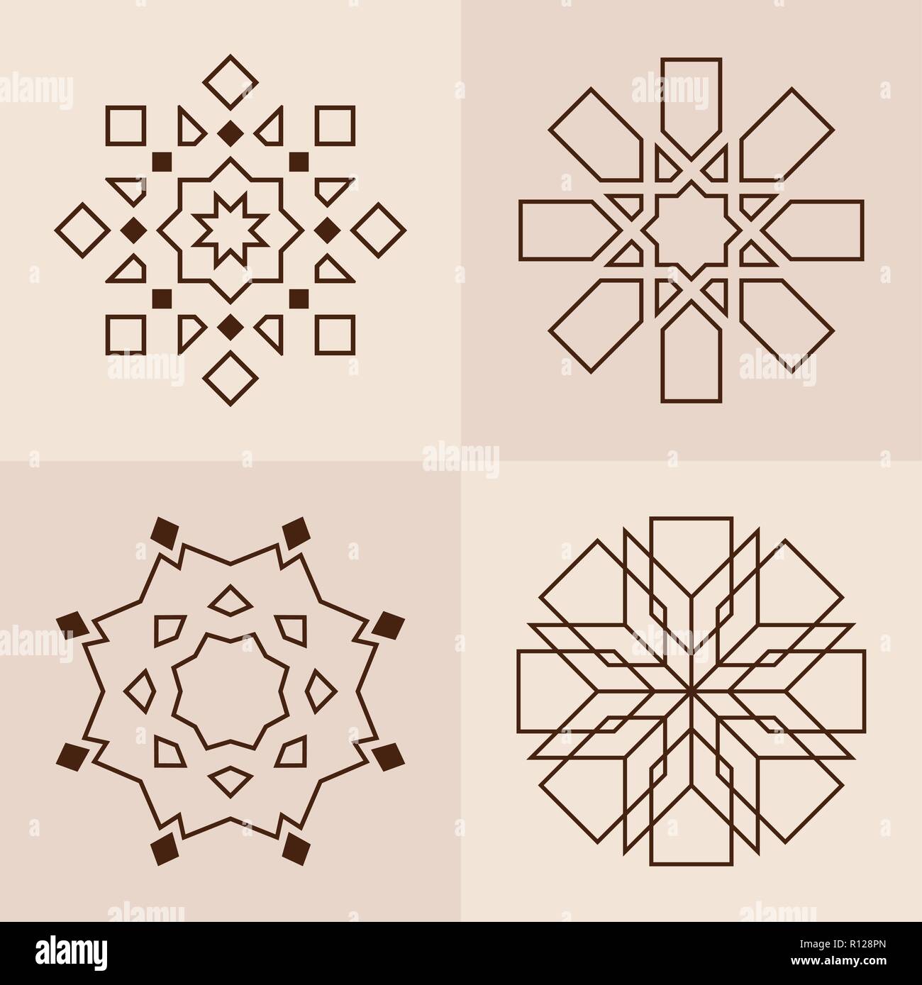 Résumé des formes géométriques symétriques, symboles pour votre ...