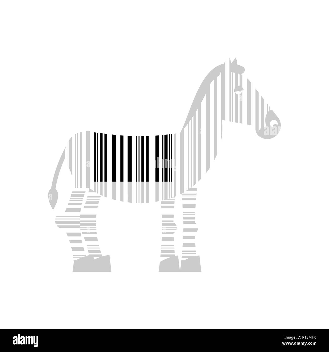 Barcode animal Banque d'images vectorielles - Alamy