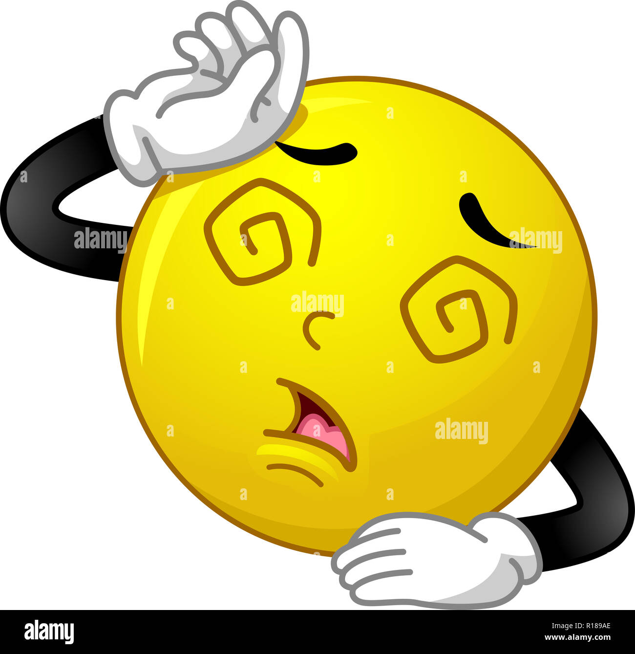 Emoticon smiley yellow sick Banque de photographies et d’images à haute ...