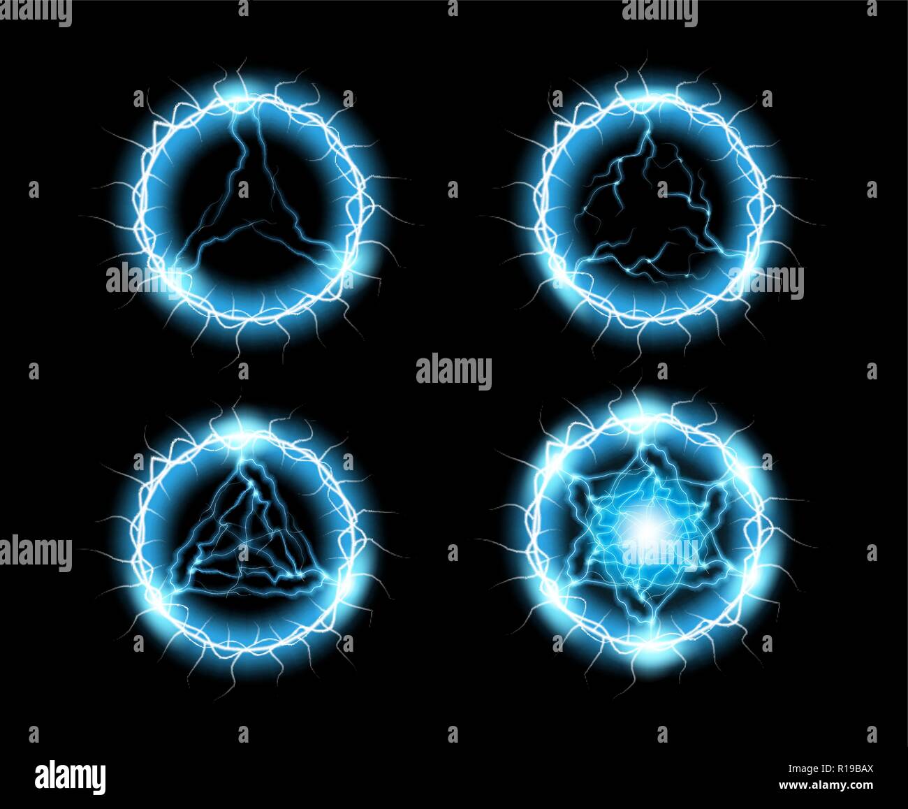 La foudre en boule, effet de lumière Résumé forme arrondie avec la ...