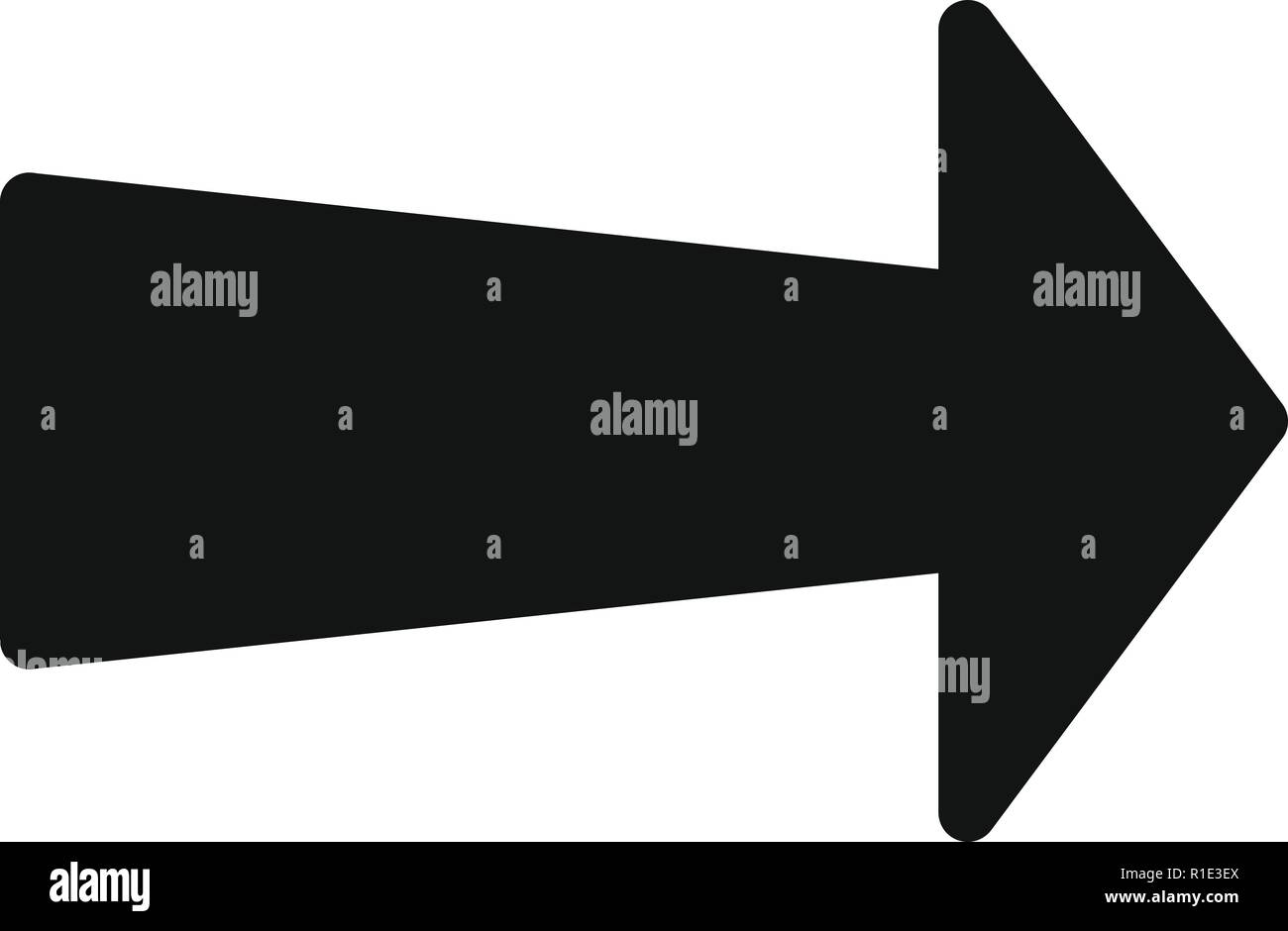 L'icône de flèche en noir. Simple illustration de l'icône flèche vector ...