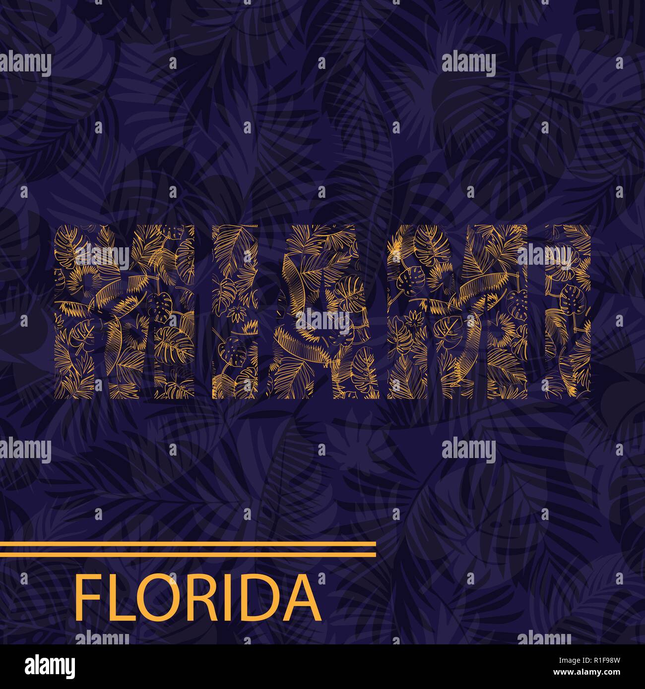 Lettrage miami Banque d'images vectorielles - Alamy