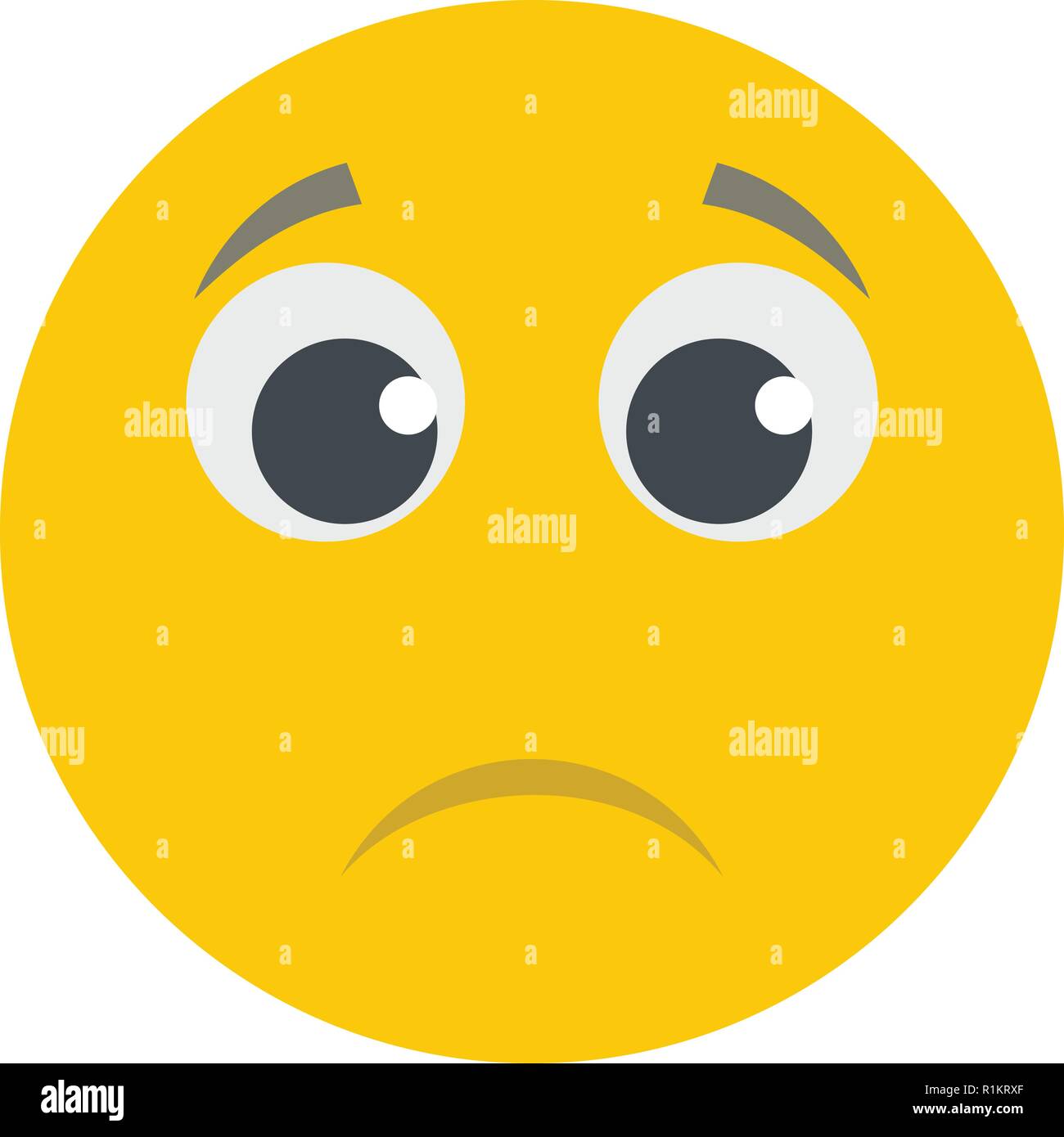 Sourire triste icône. Vector illustration d' icône triste sourire isolé ...