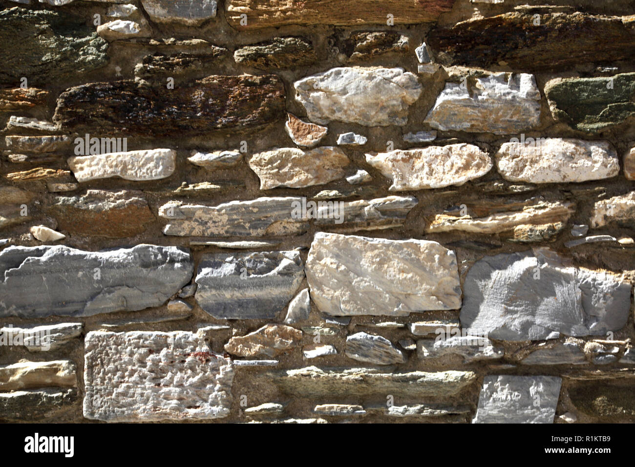 L'île de Kéa Grèce Ioulidha Détail de mur de pierre Photo Stock - Alamy