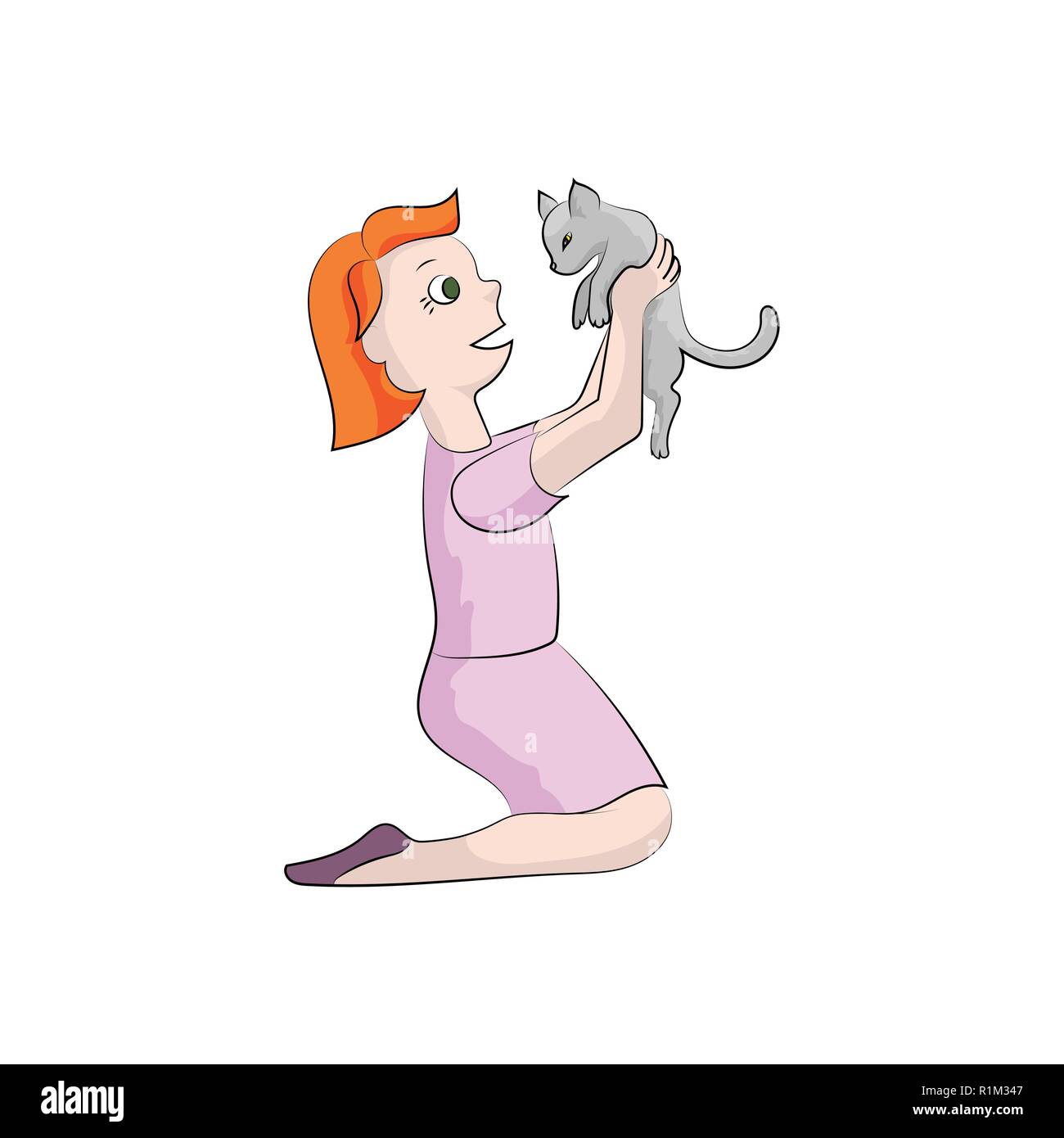 Petite fille enfant croquis Banque d'images vectorielles - Page 2 - Alamy