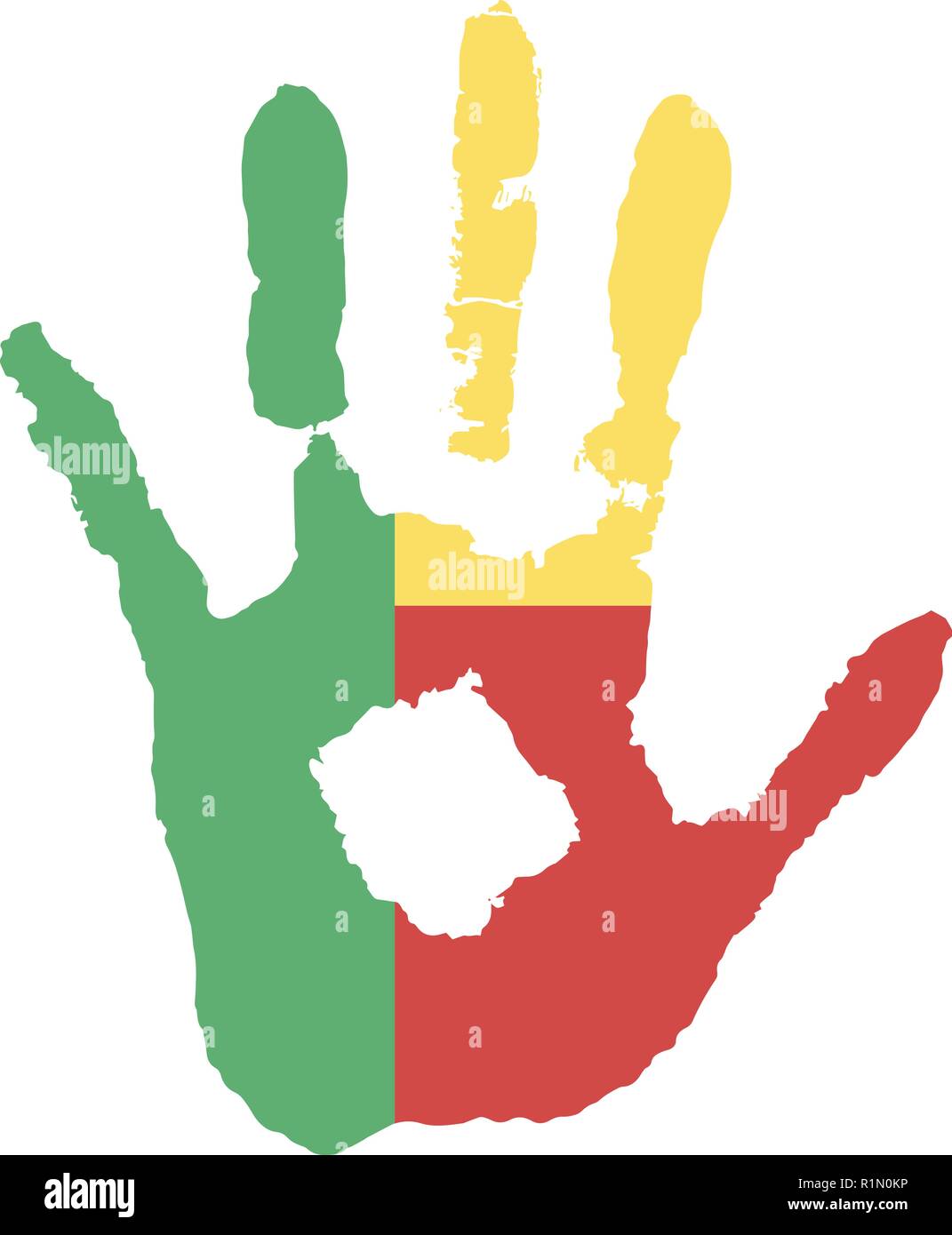 Drapeau vert et jaune Banque d'images vectorielles - Alamy